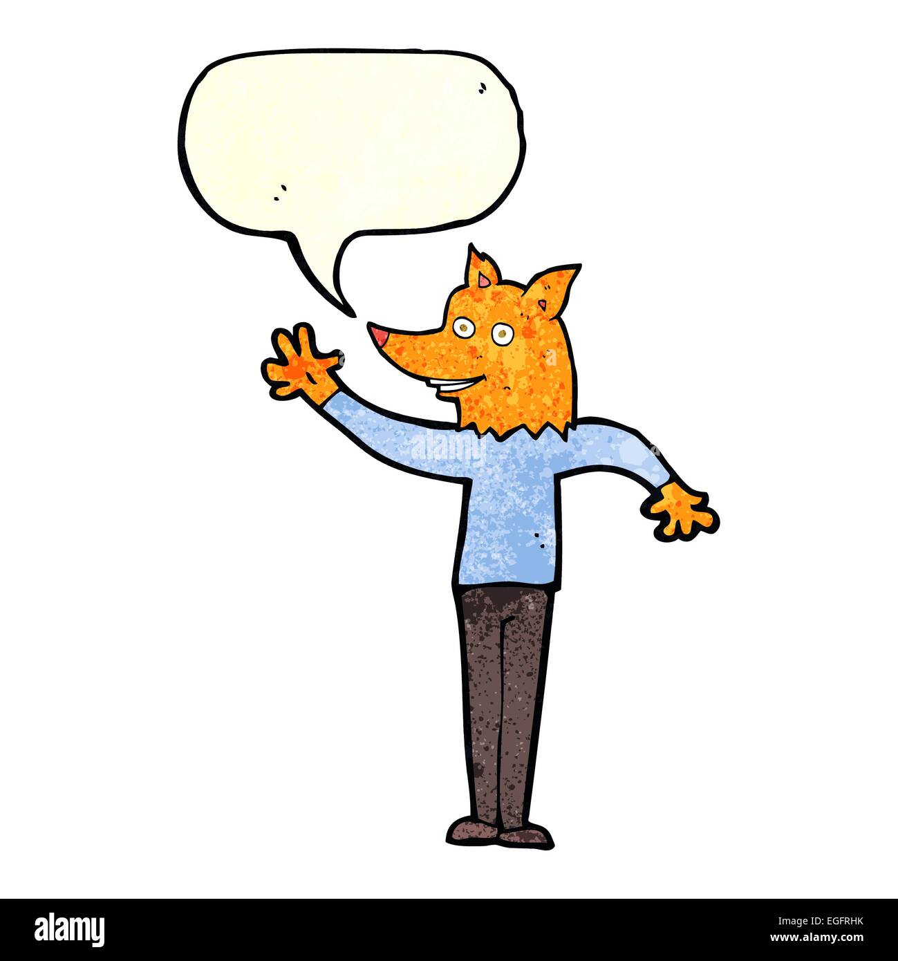 Cartoon friendly fox bubble hi-res stock photography and images - Alamy