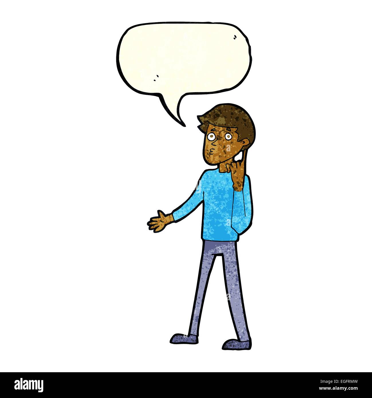 cartoon man asking question with speech bubble Stock Vector Image & Art ...