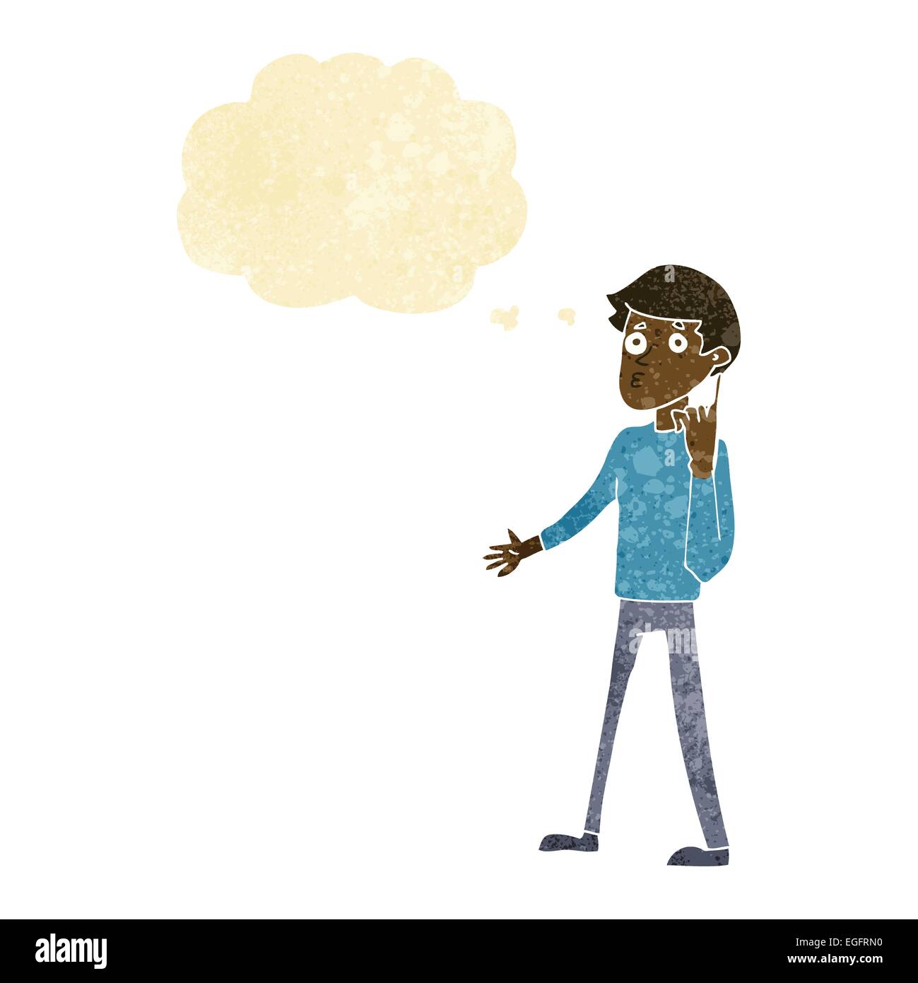 Cartoon man asking question bubble hi-res stock photography and images ...