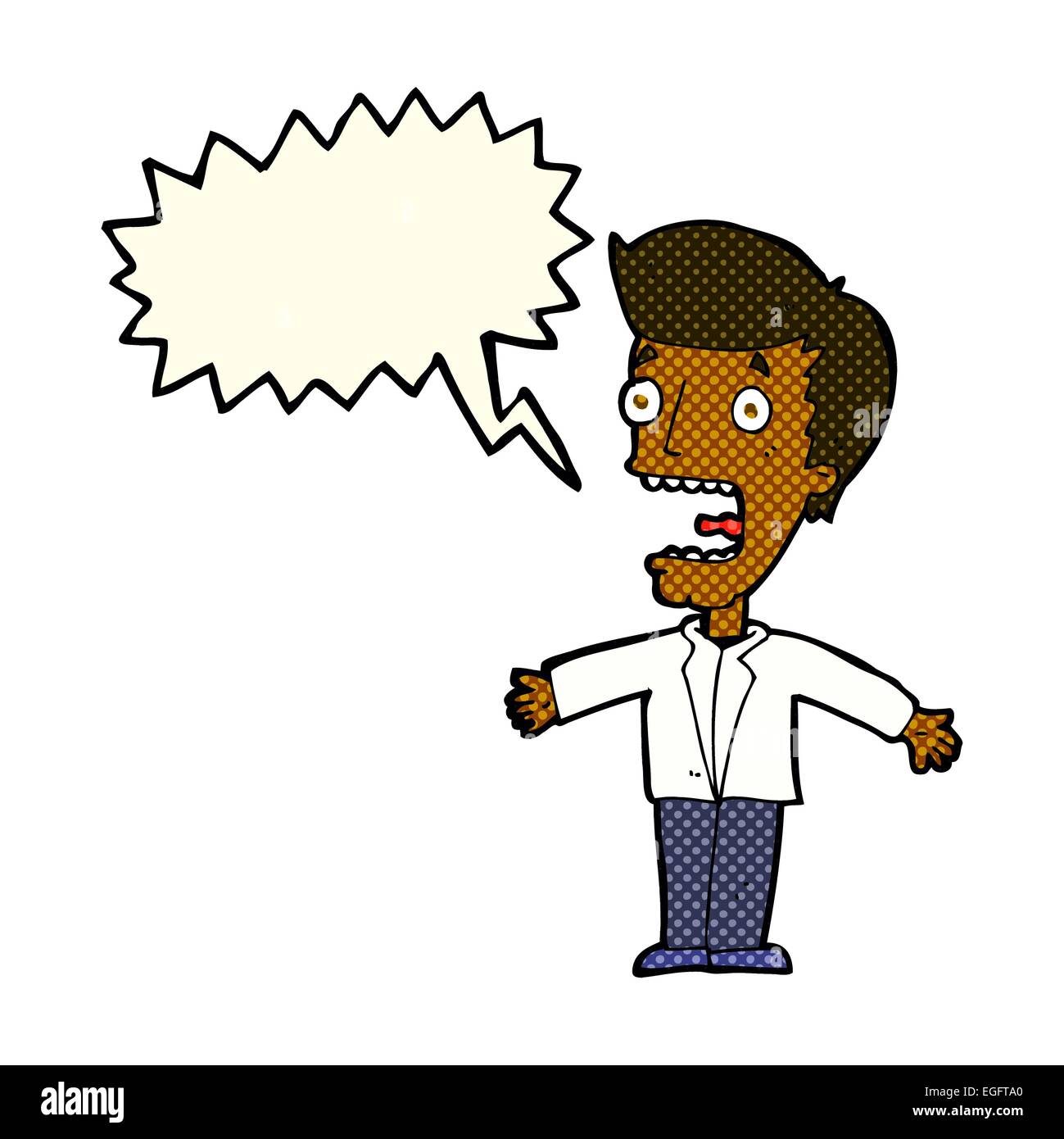 Screaming Cartoon Person