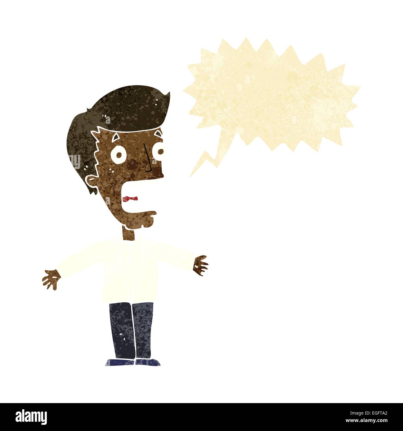 Cartoon screaming man bubble Stock Vector Images - Alamy