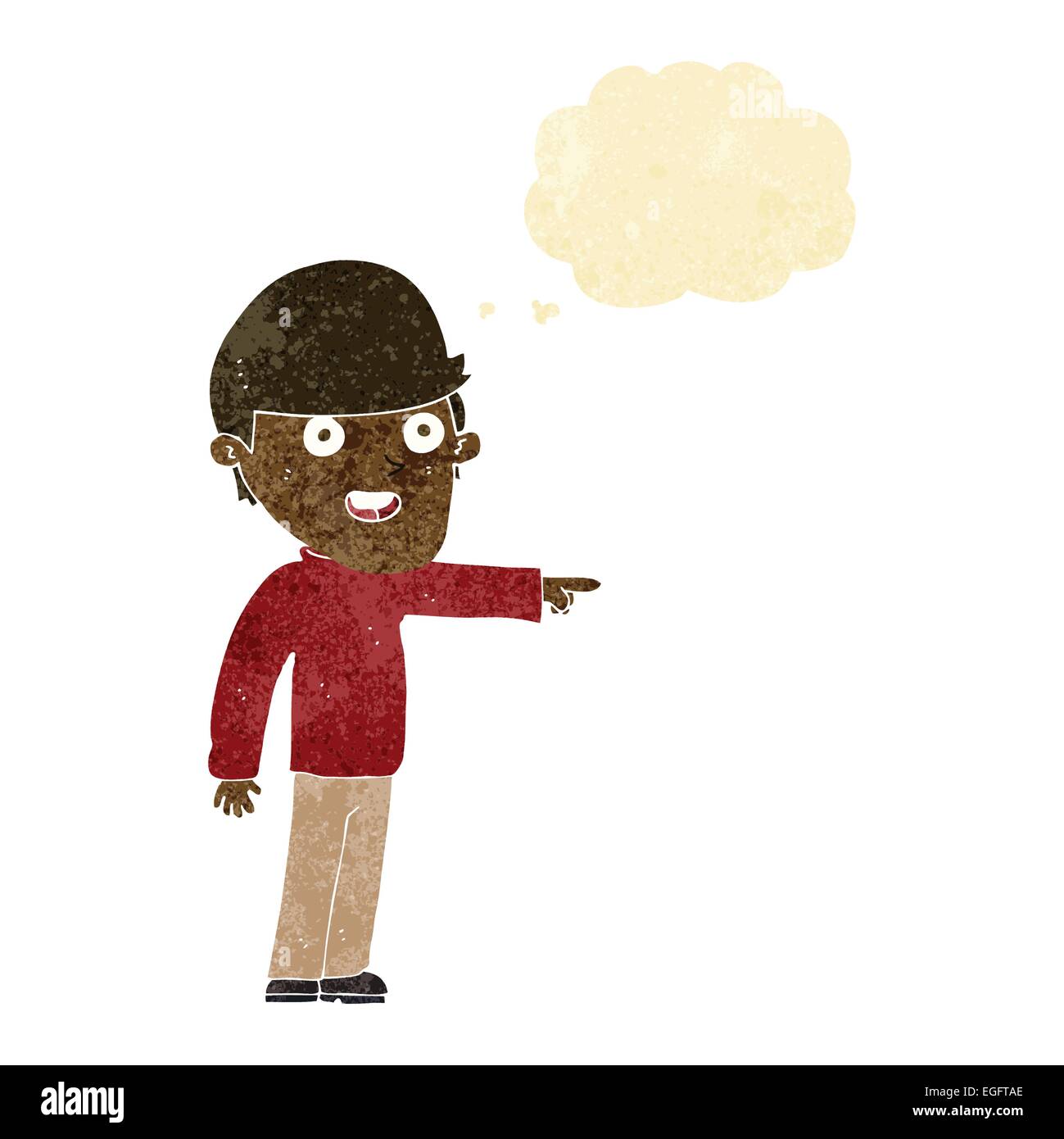 cartoon pointing man with thought bubble Stock Vector Image & Art - Alamy