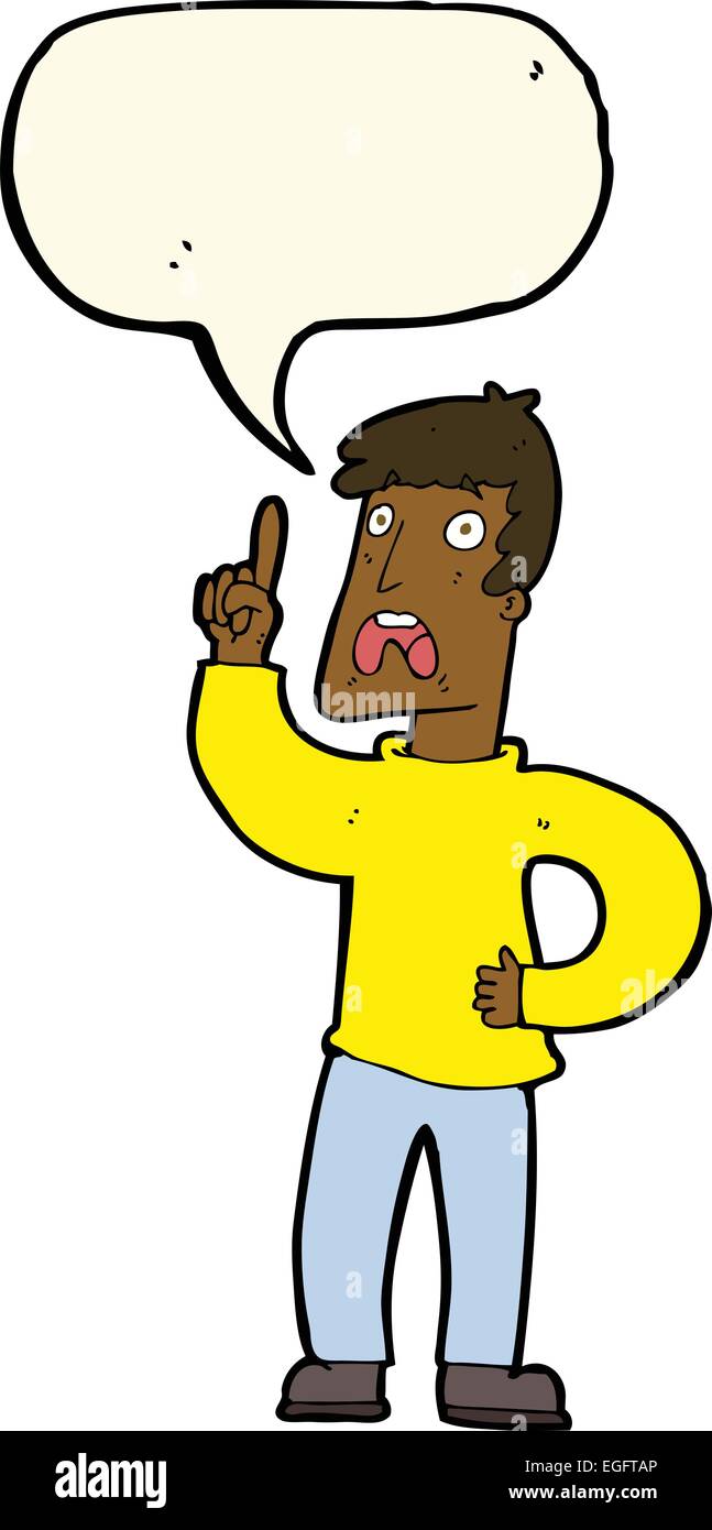 cartoon man with complaint with speech bubble Stock Vector Image & Art ...