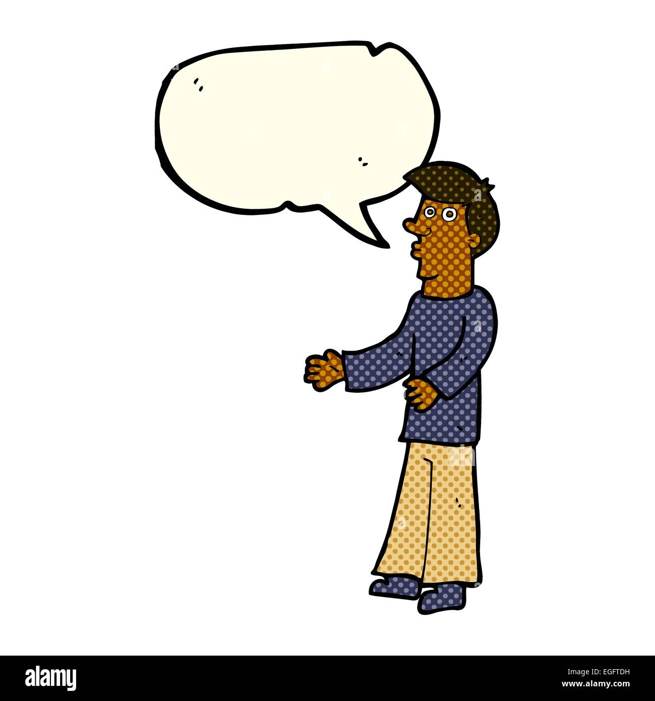 cartoon curious man with speech bubble Stock Vector Image & Art - Alamy