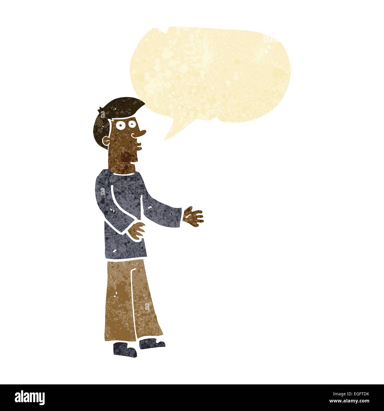 cartoon curious man with speech bubble Stock Vector Image & Art - Alamy