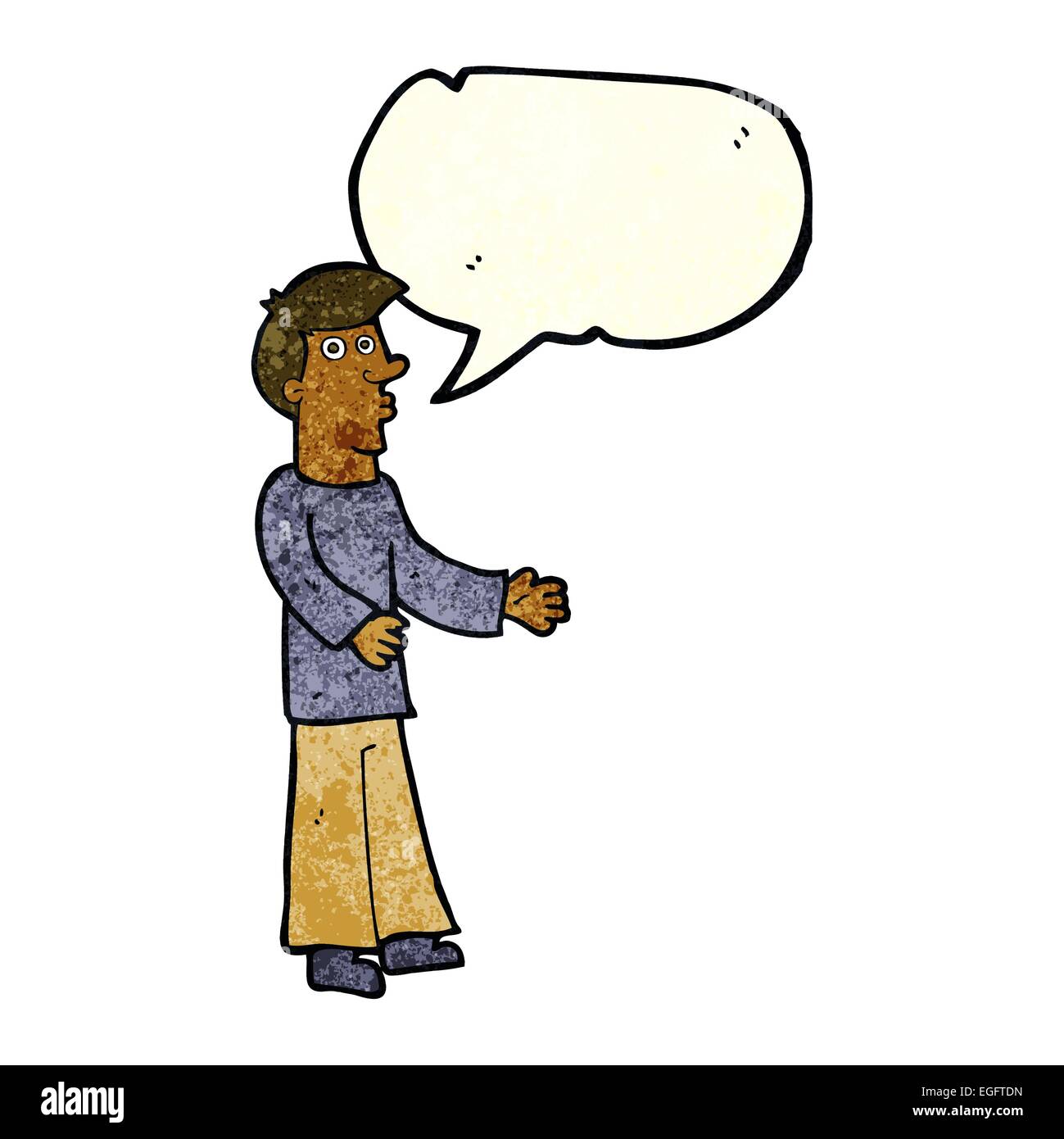 cartoon curious man with speech bubble Stock Vector Image & Art - Alamy