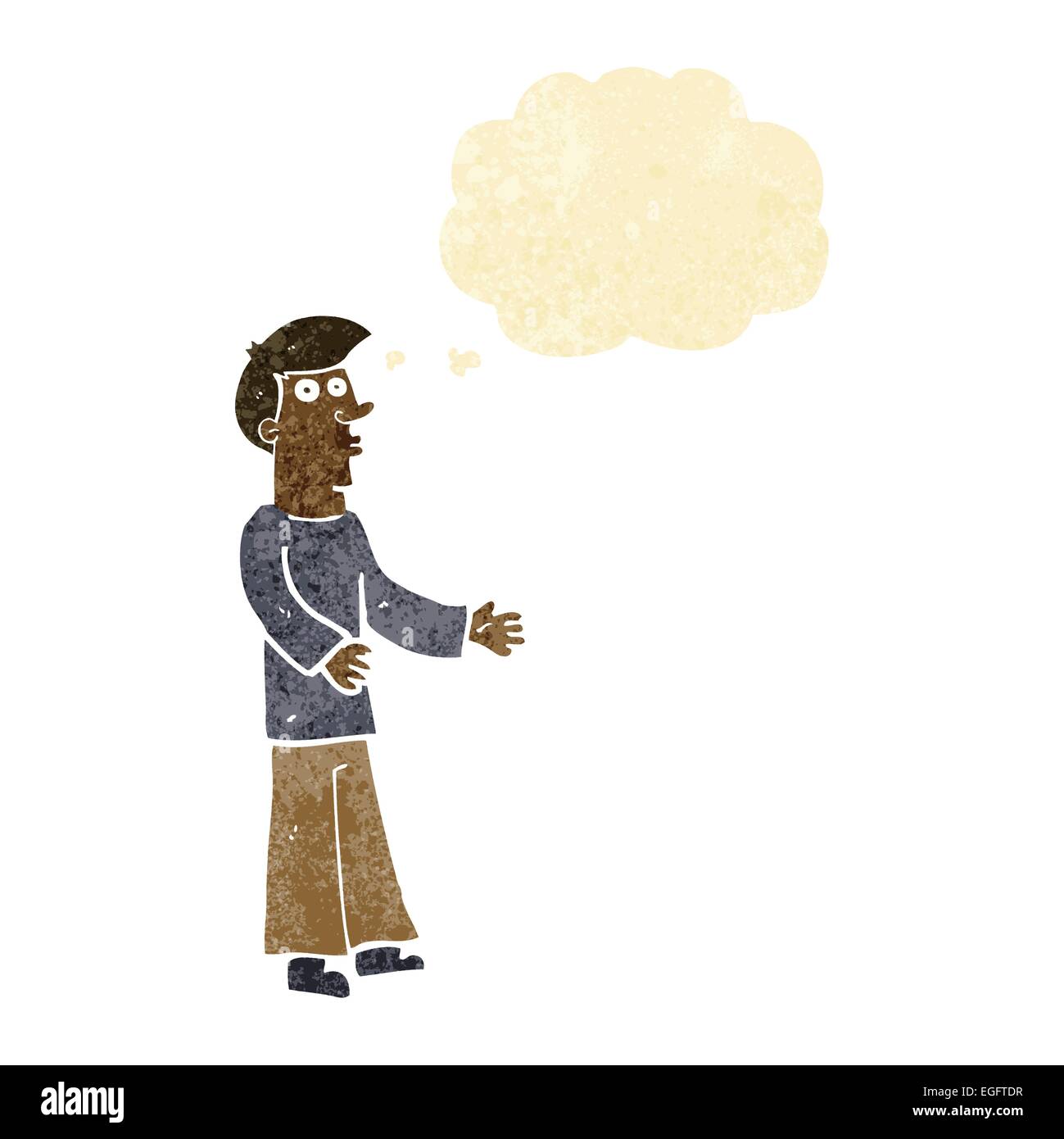 cartoon curious man with thought bubble Stock Vector Image & Art - Alamy