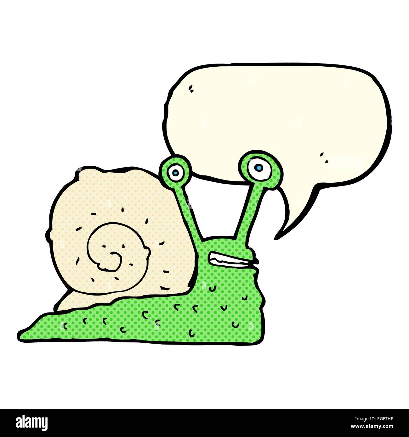 cartoon snail with speech bubble Stock Vector Image & Art - Alamy