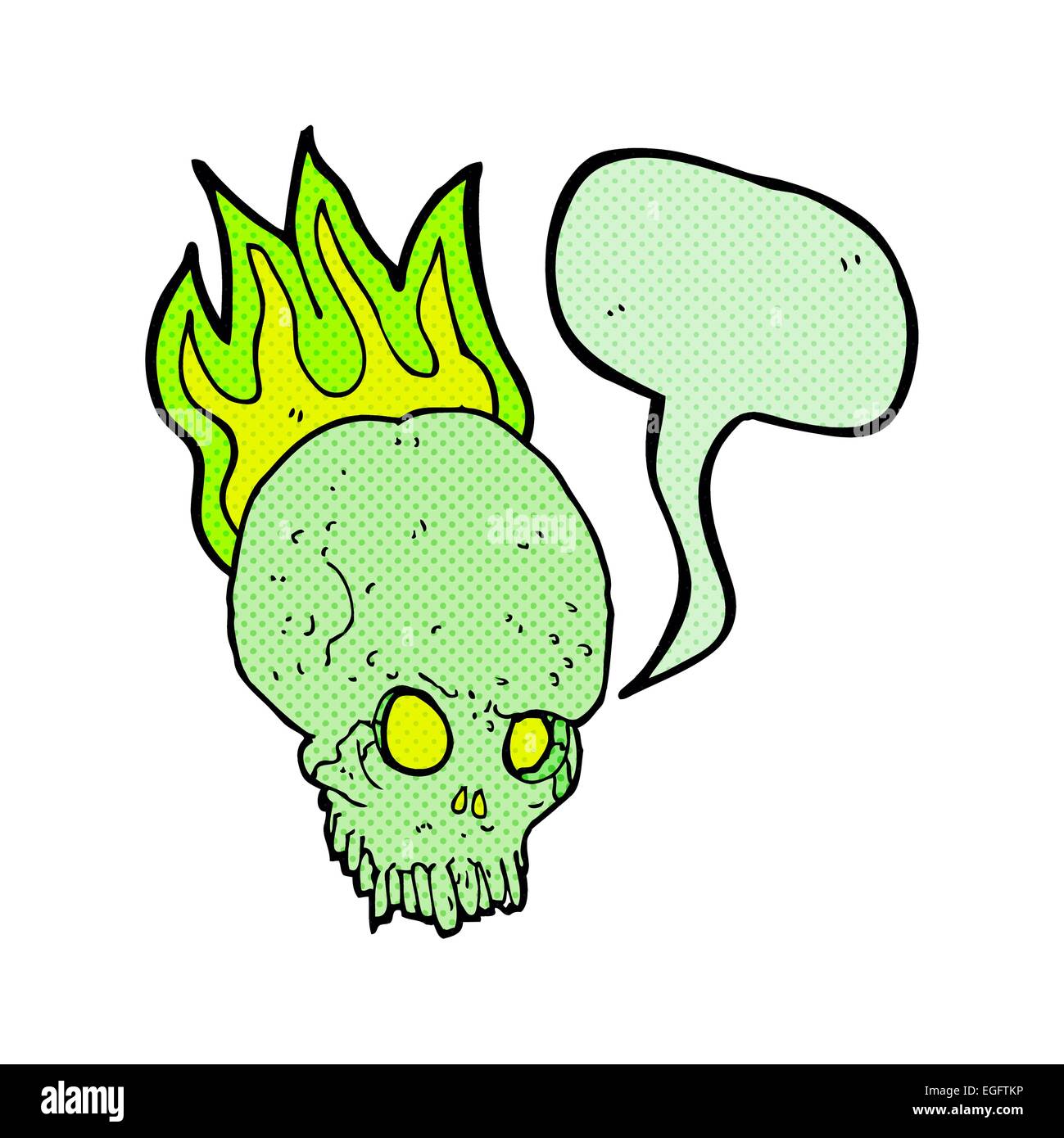 Cartoon spooky skull speech Cut Out Stock Images & Pictures - Alamy