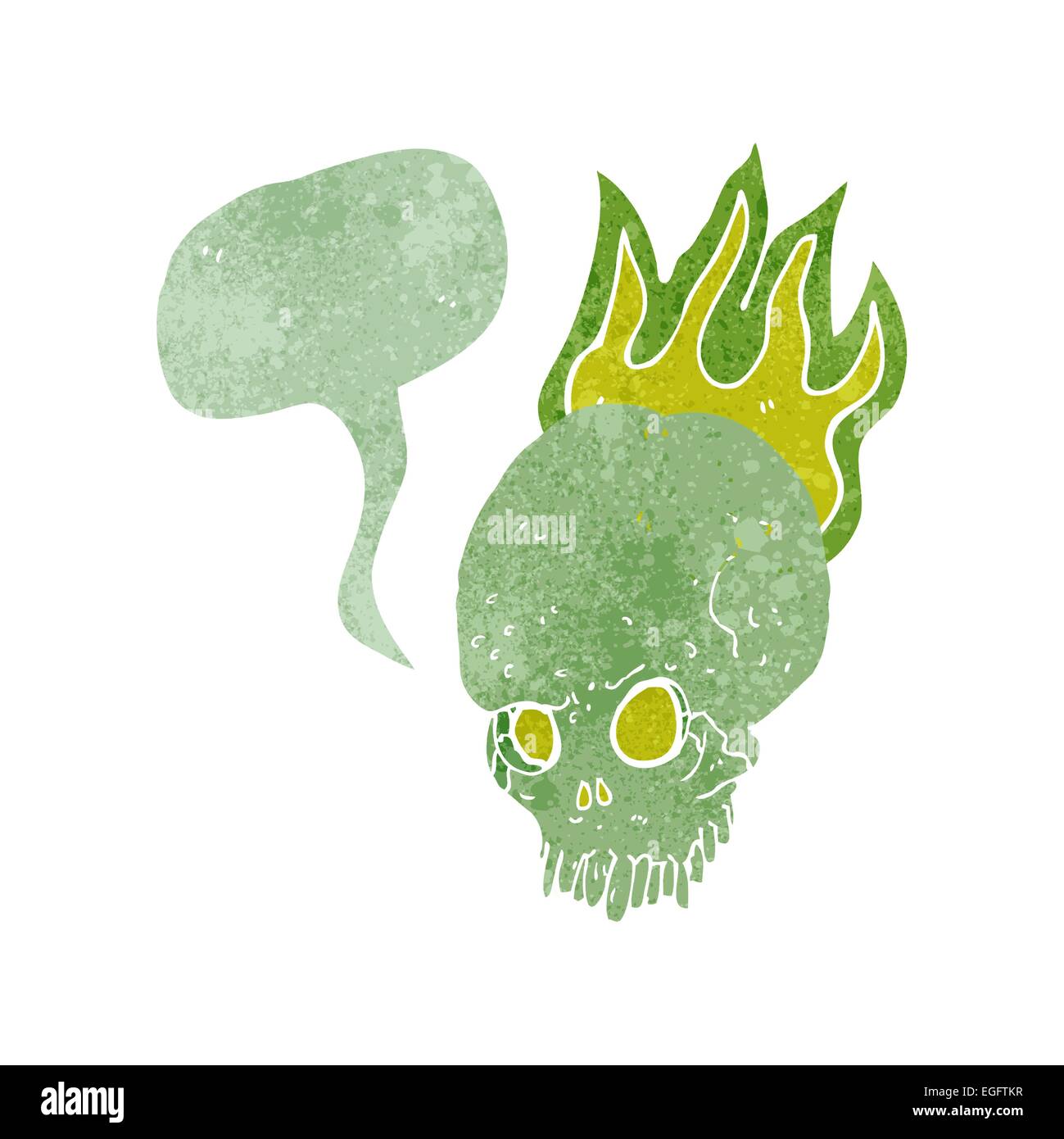 cartoon spooky skull with speech bubble Stock Vector Image & Art - Alamy
