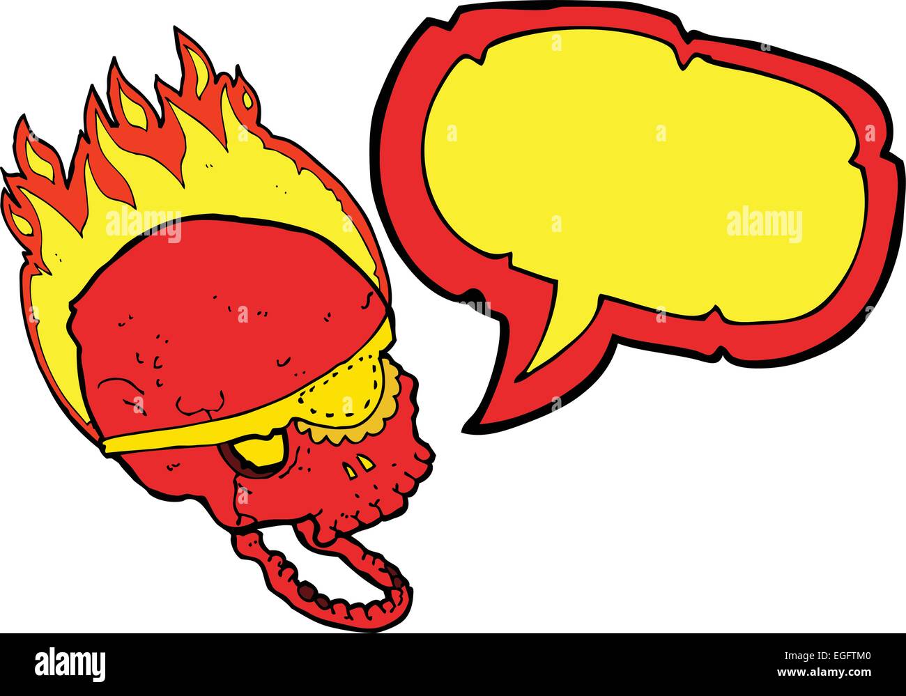 cartoon spooky skull with eye patch with speech bubble Stock Vector ...