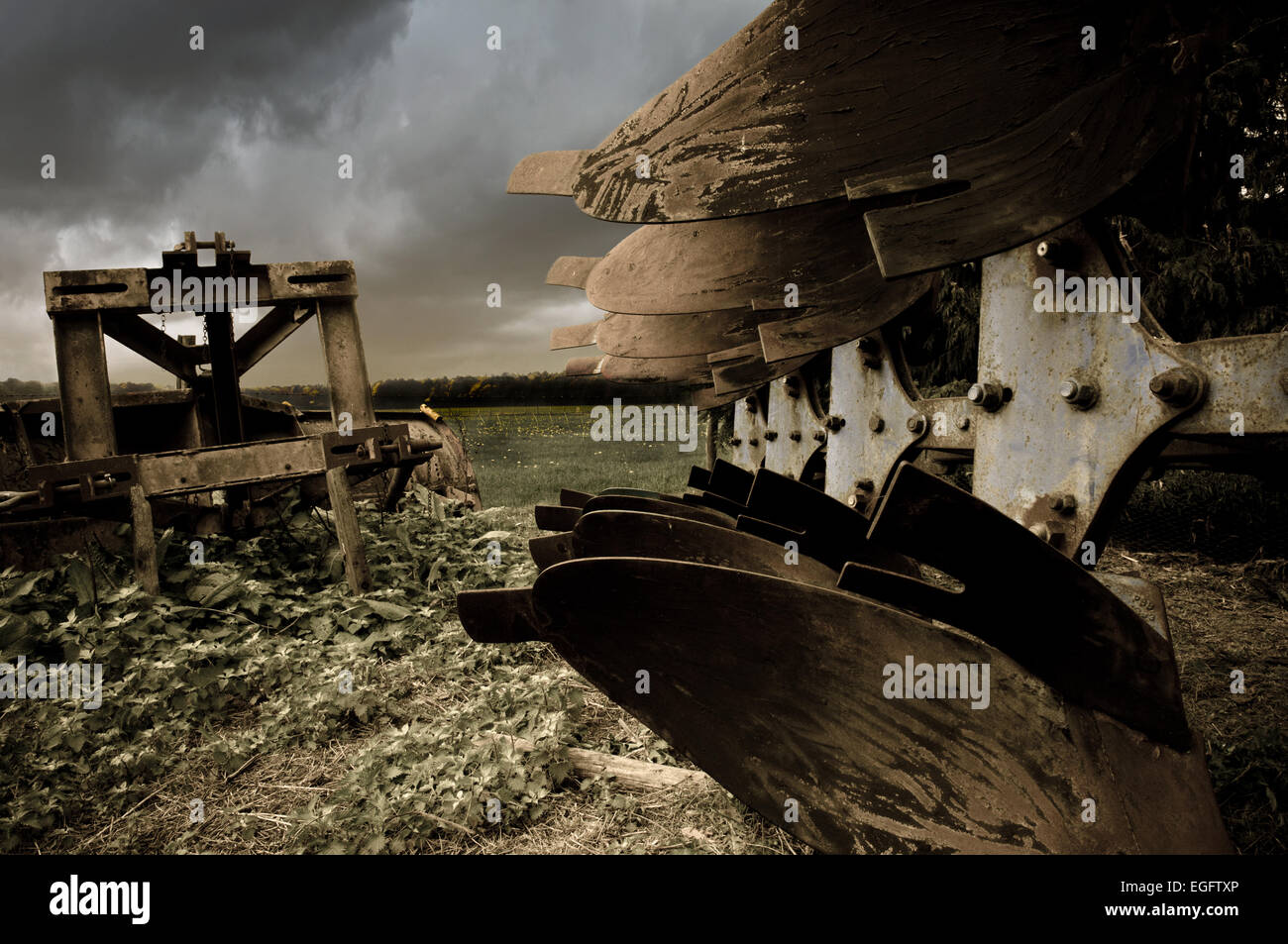 Old plough hi-res stock photography and images - Alamy