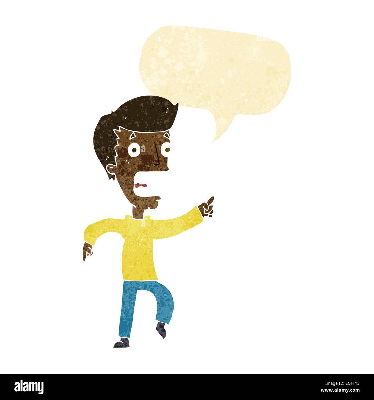 cartoon terrified man with speech bubble Stock Vector Image & Art - Alamy