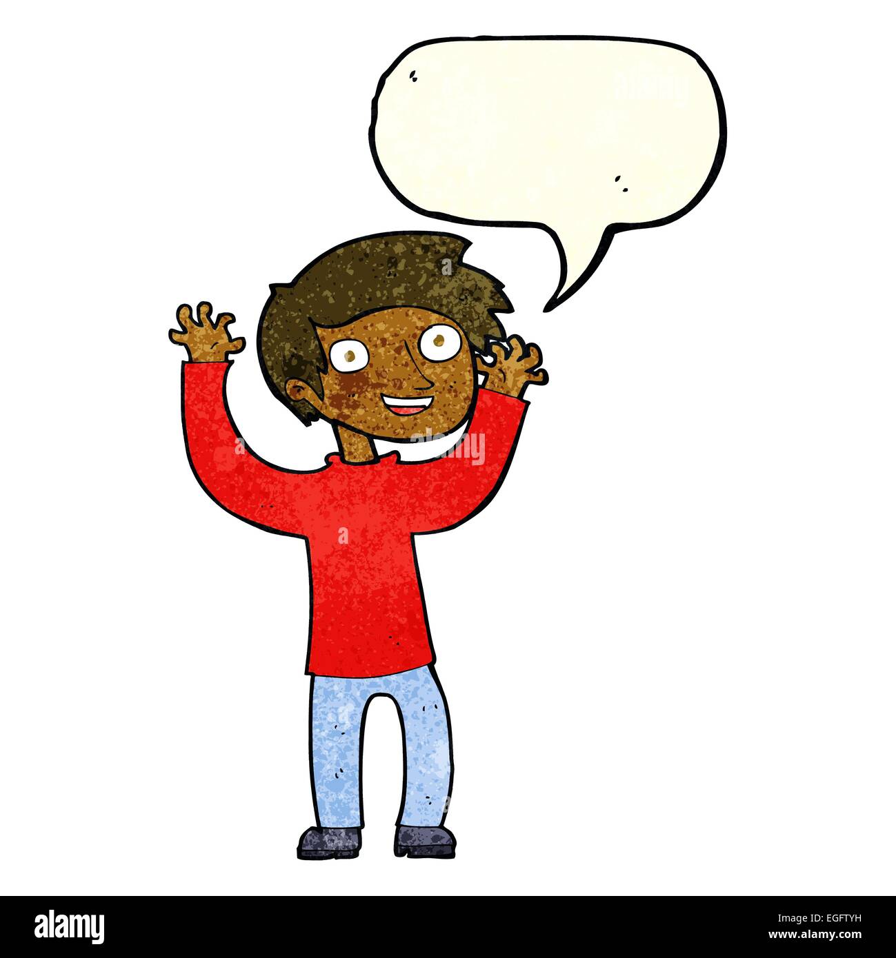 cartoon happy man with speech bubble Stock Vector Image & Art - Alamy