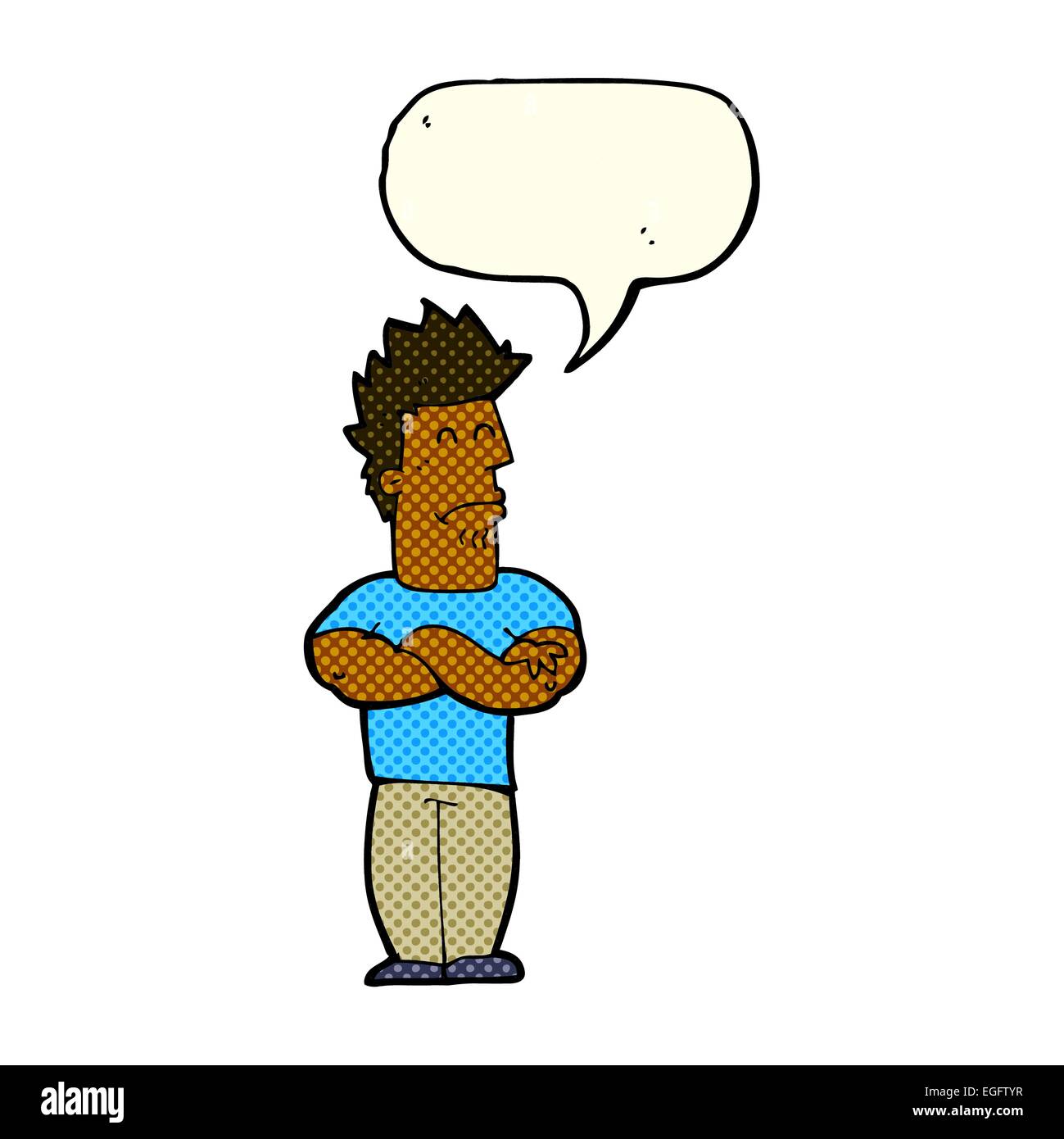 cartoon sulking man with speech bubble Stock Vector Image & Art - Alamy