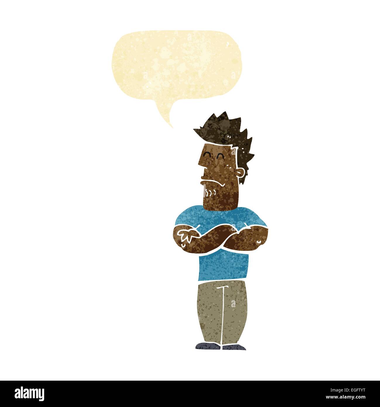 cartoon sulking man with speech bubble Stock Vector Image & Art - Alamy