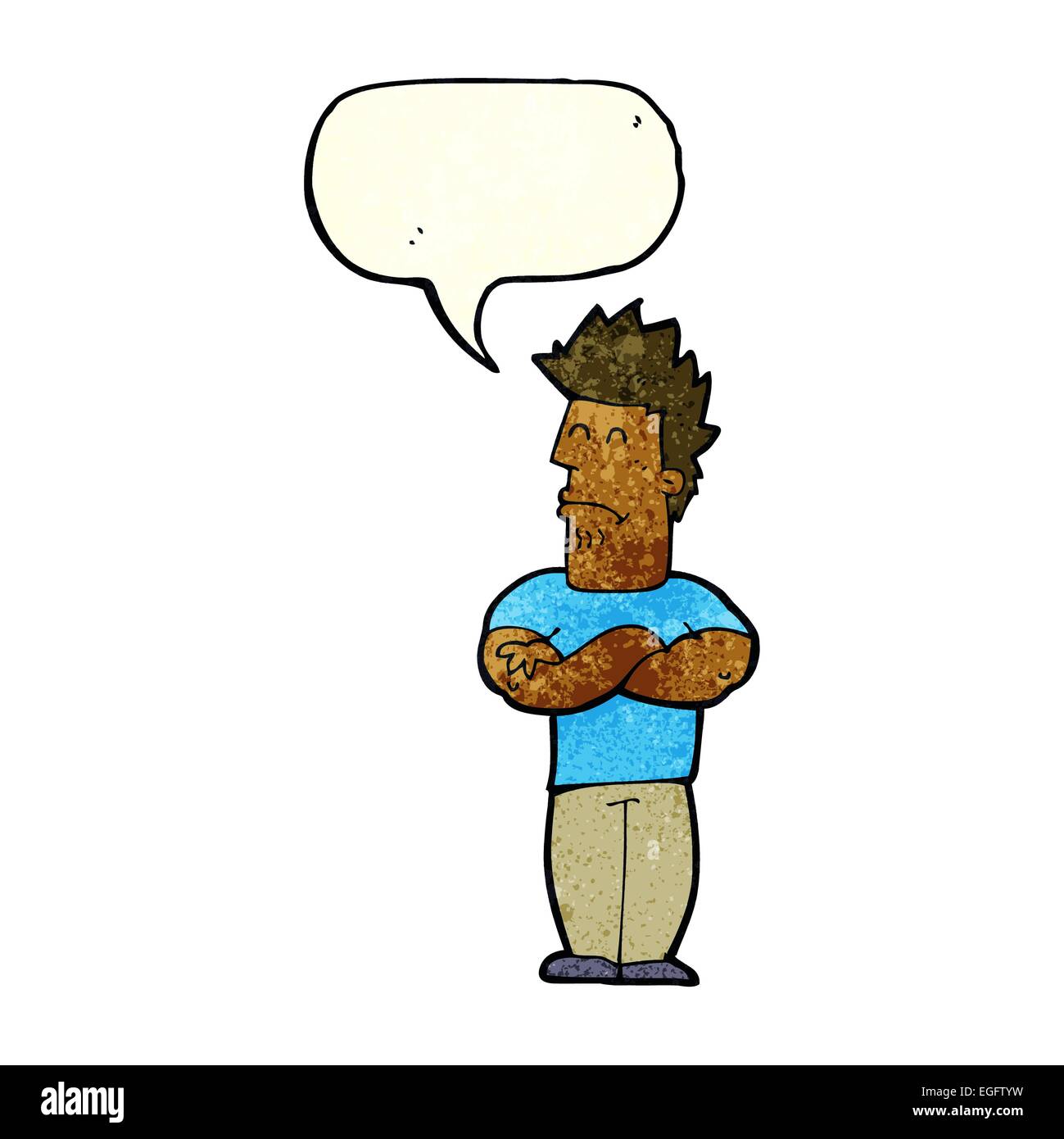 cartoon sulking man with speech bubble Stock Vector Image & Art - Alamy