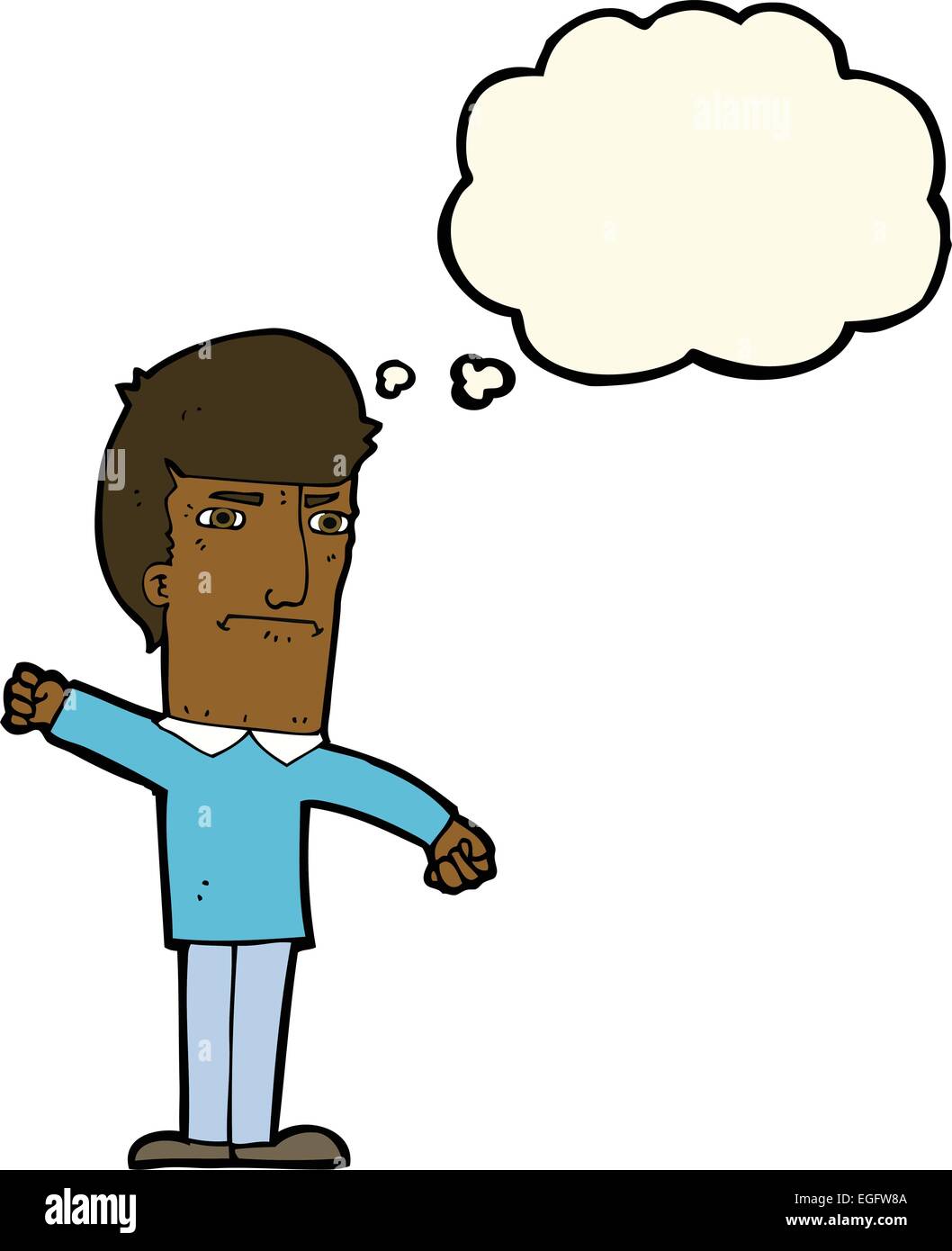 cartoon angry man with thought bubble Stock Vector Image & Art - Alamy