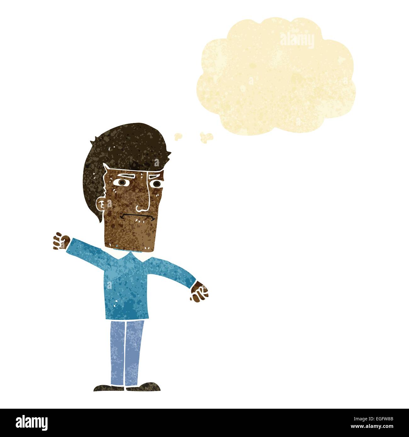 Cartoon angry man thought bubble Stock Vector Images - Alamy