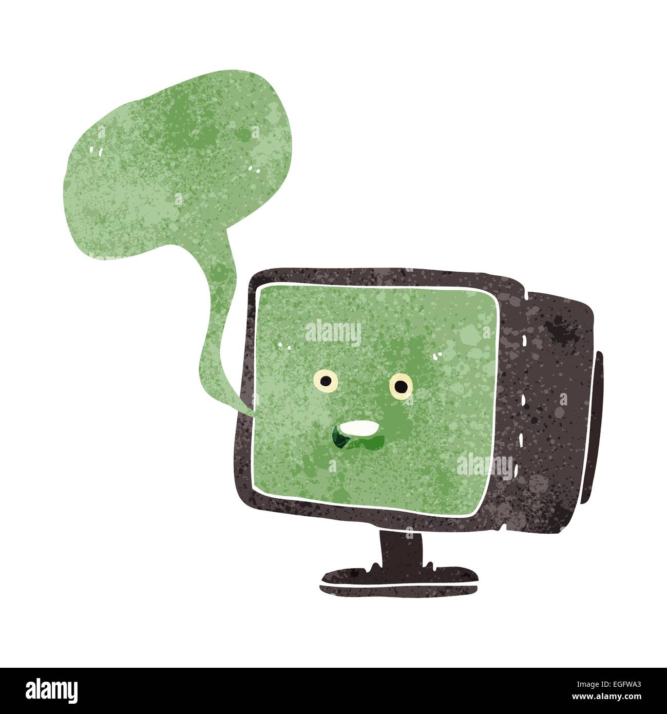 cartoon computer screen with speech bubble Stock Vector Image & Art - Alamy