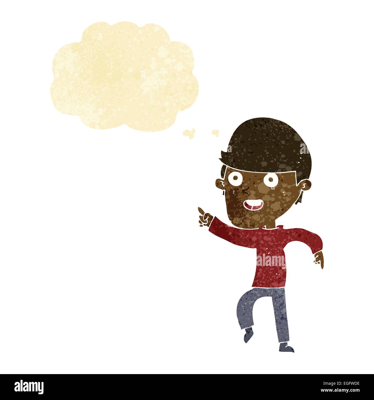 cartoon happy man with thought bubble Stock Vector Image & Art - Alamy