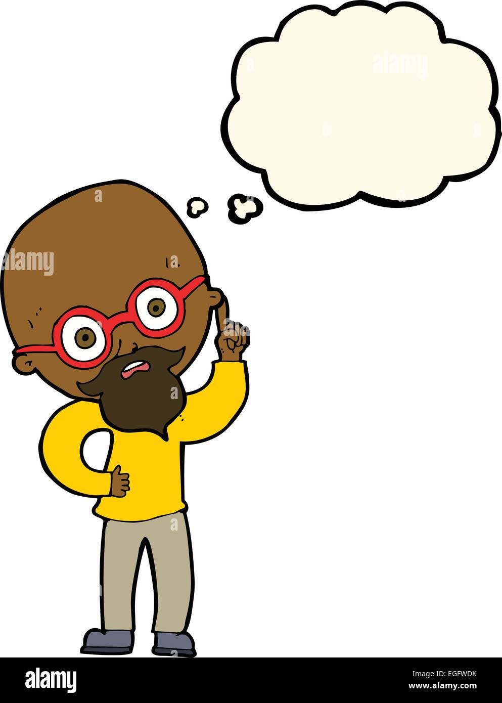 cartoon old man with thought bubble Stock Vector Image & Art - Alamy