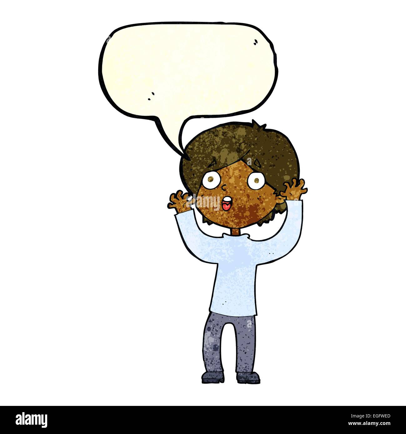 cartoon frightened man with speech bubble Stock Vector Image & Art - Alamy