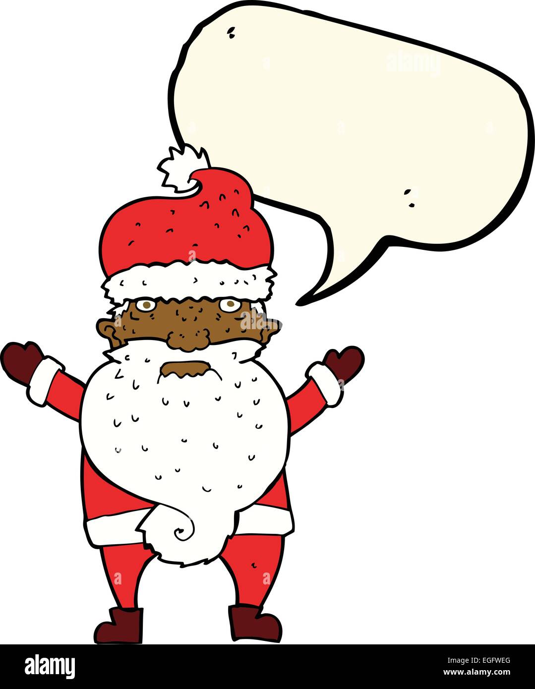 cartoon grumpy santa with speech bubble Stock Vector Image & Art - Alamy