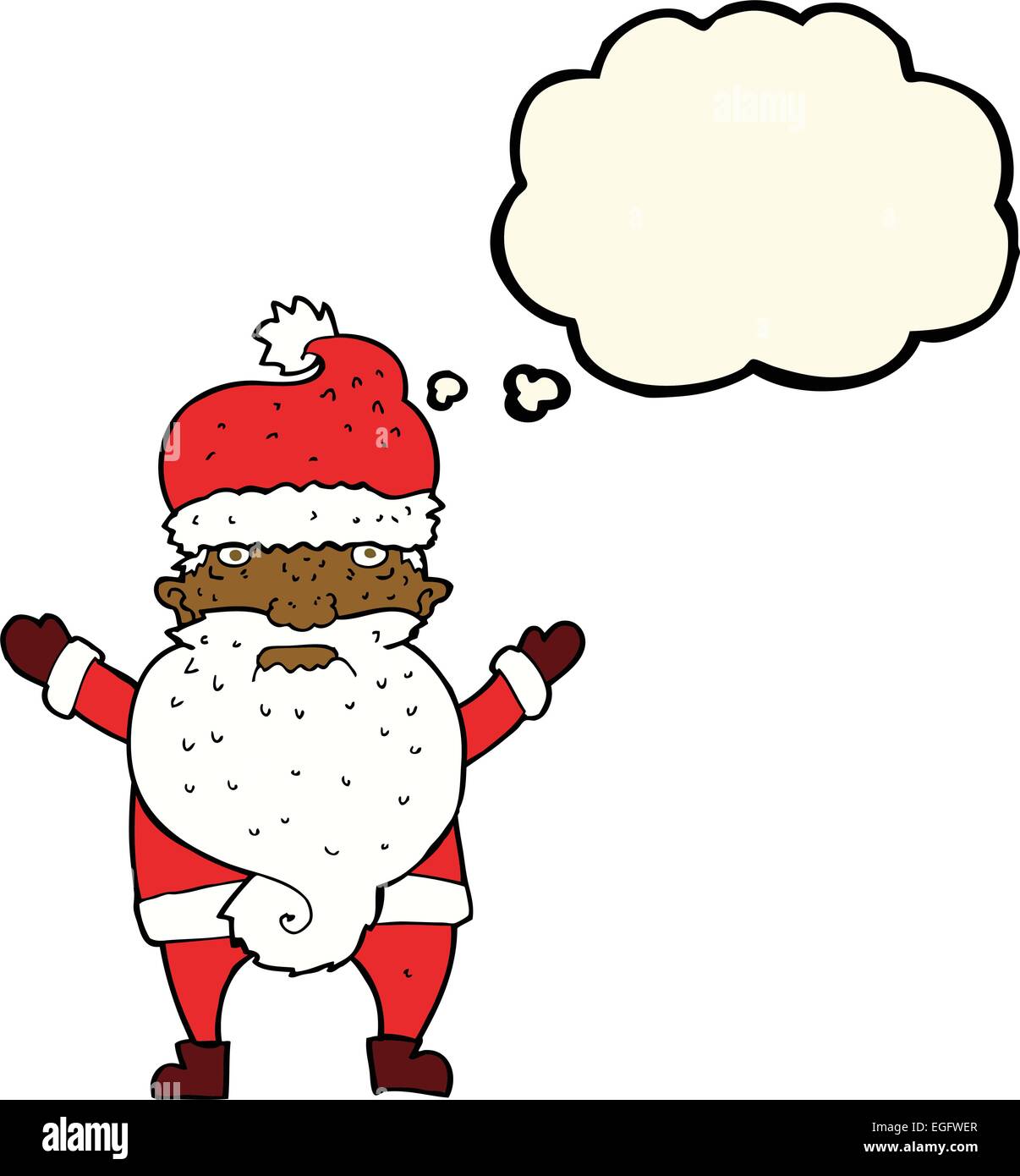 Cartoon grumpy santa Stock Vector Images - Alamy