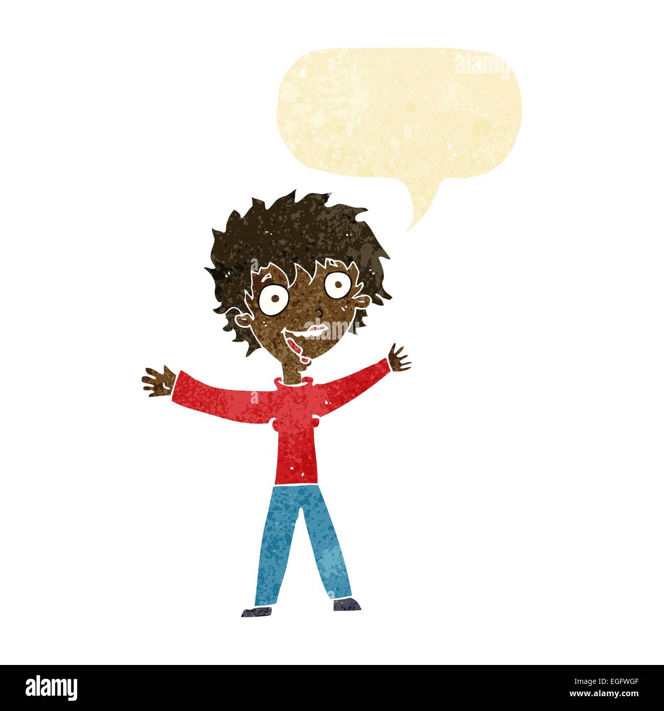 Cartoon excited woman bubble Stock Vector Images - Alamy