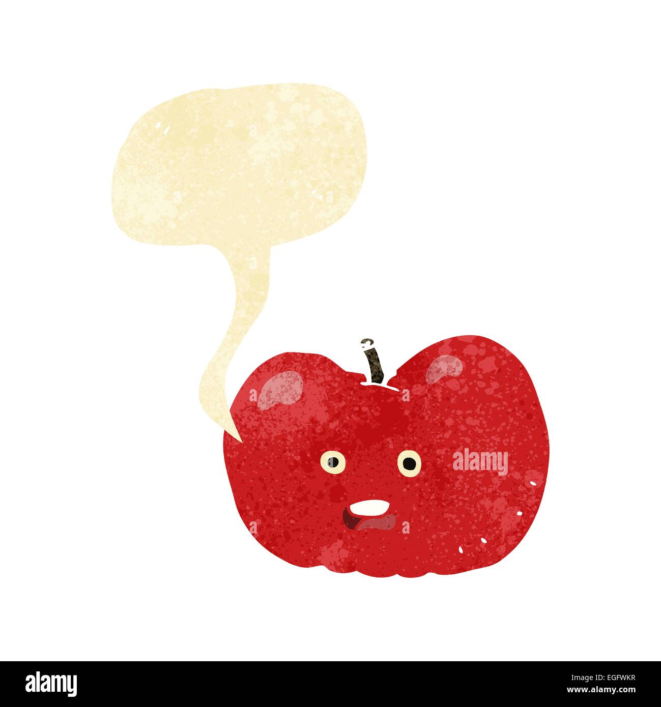cartoon apple with speech bubble Stock Vector Image & Art - Alamy