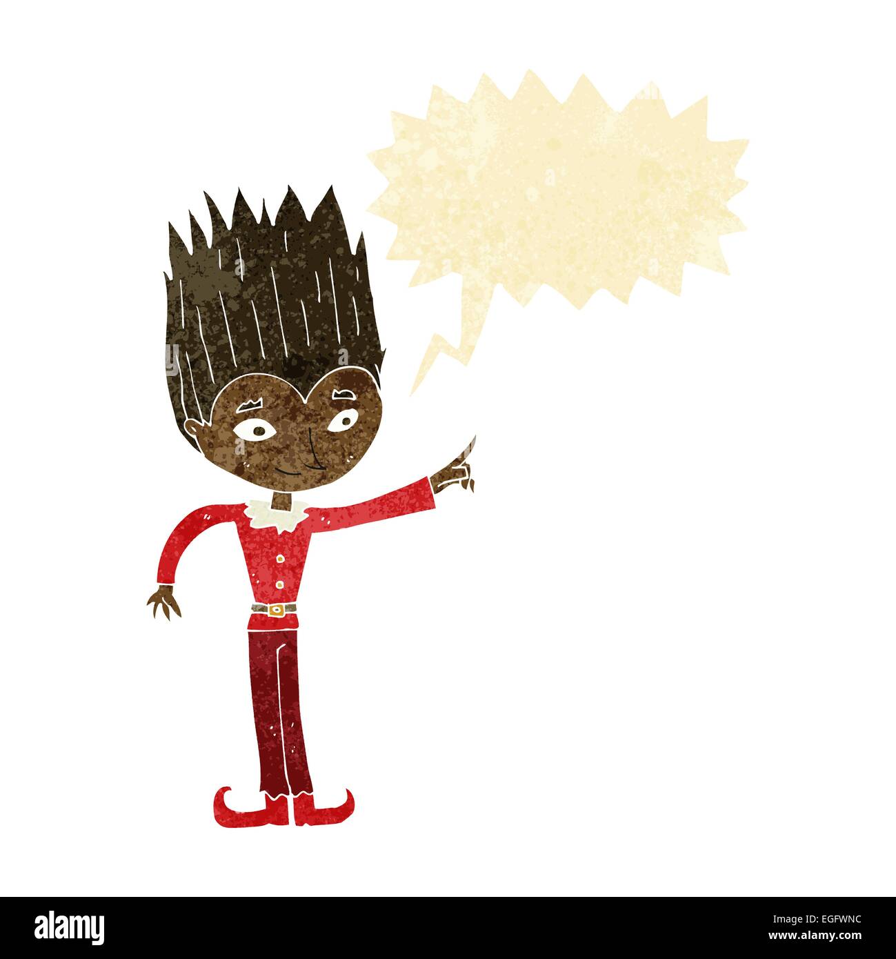 cartoon magic christmas elf with speech bubble Stock Vector Image & Art ...