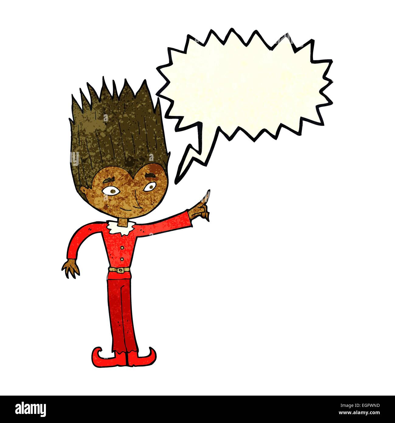 cartoon magic christmas elf with speech bubble Stock Vector Image & Art ...