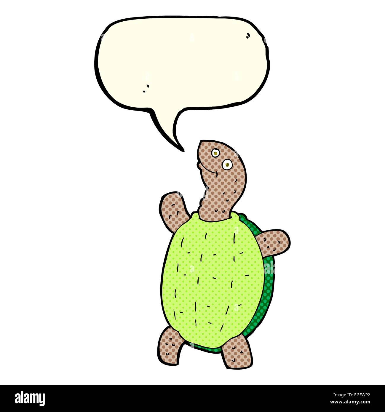 cartoon happy turtle with speech bubble Stock Vector Image & Art - Alamy