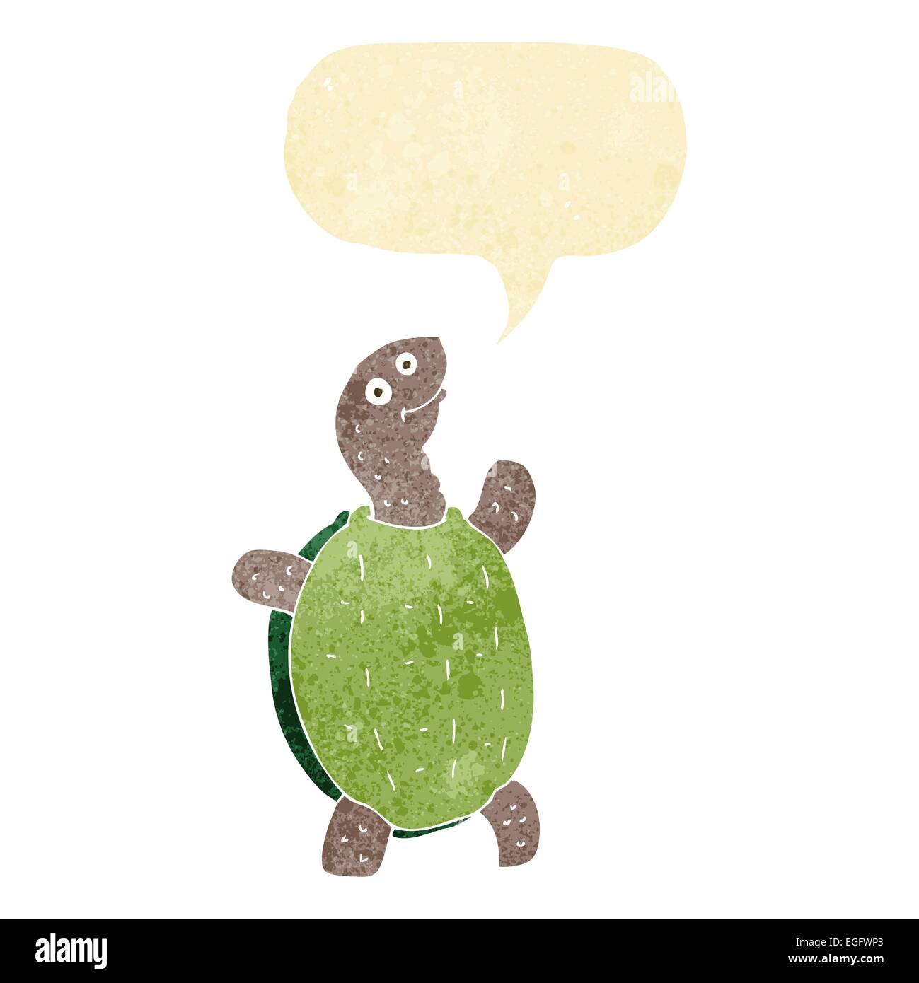 cartoon happy turtle with speech bubble Stock Vector Image & Art - Alamy