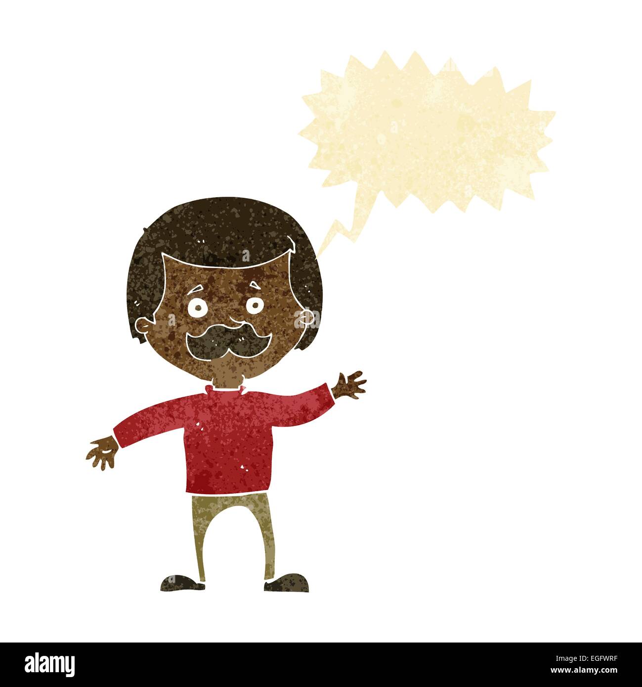 cartoon dad waving with speech bubble Stock Vector Image & Art - Alamy