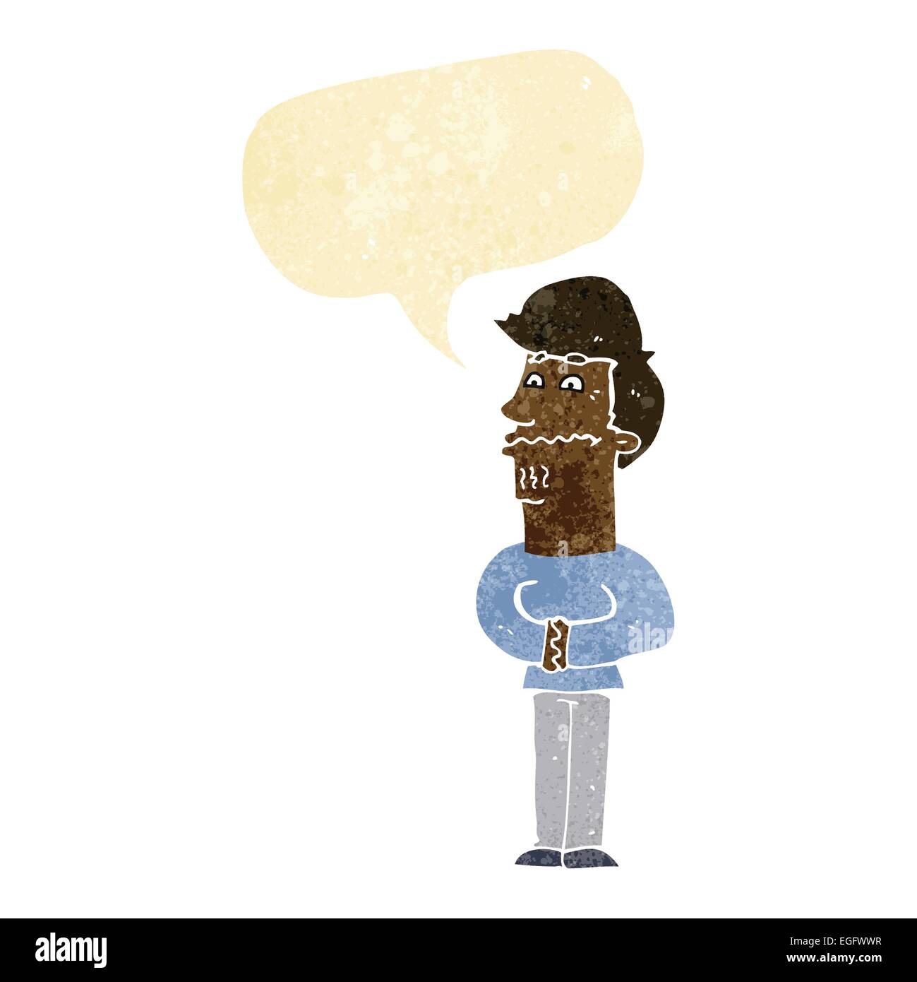 cartoon nervous man with speech bubble Stock Vector Image & Art - Alamy