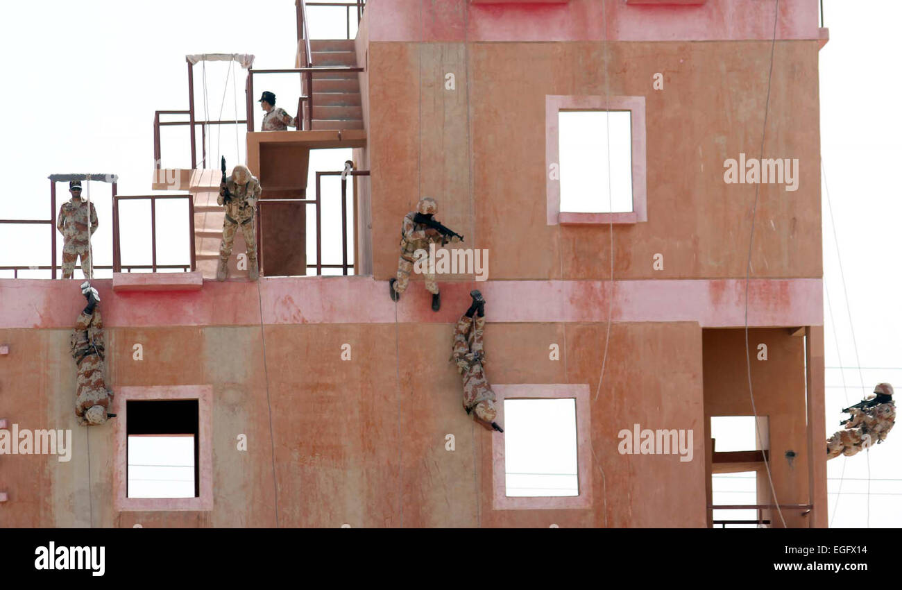 Sindh Rangers special commandos are showing their skilled efforts ...