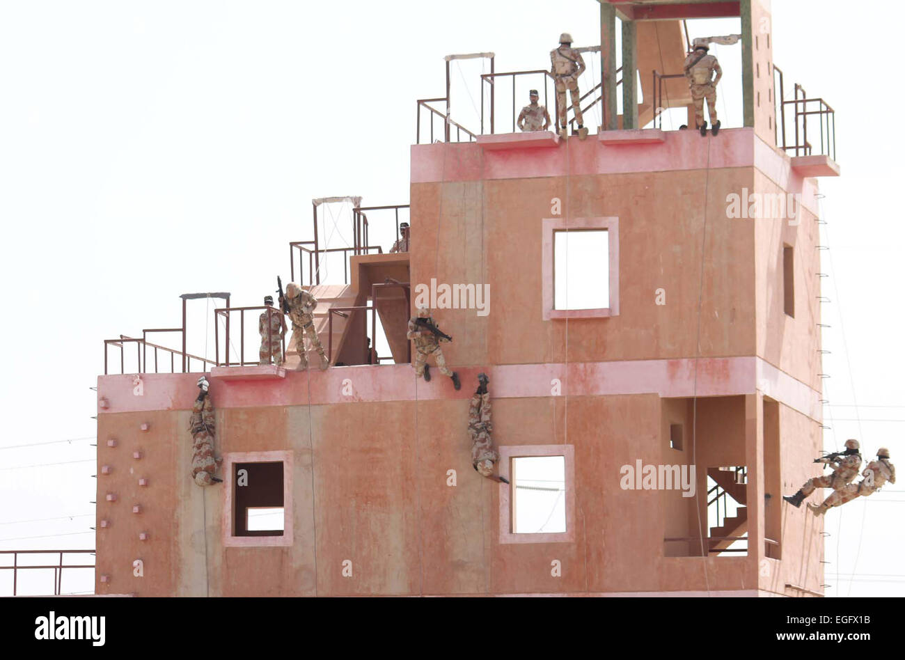 Sindh Rangers special commandos are showing their skilled efforts ...