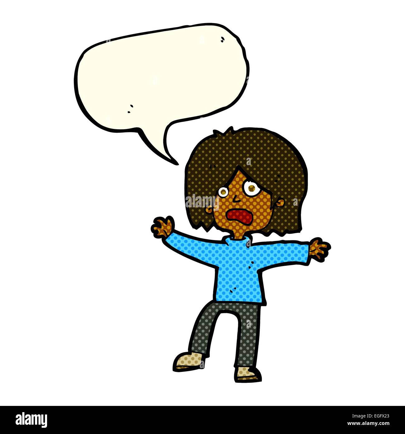 Cartoon scared person speech hi-res stock photography and images - Alamy