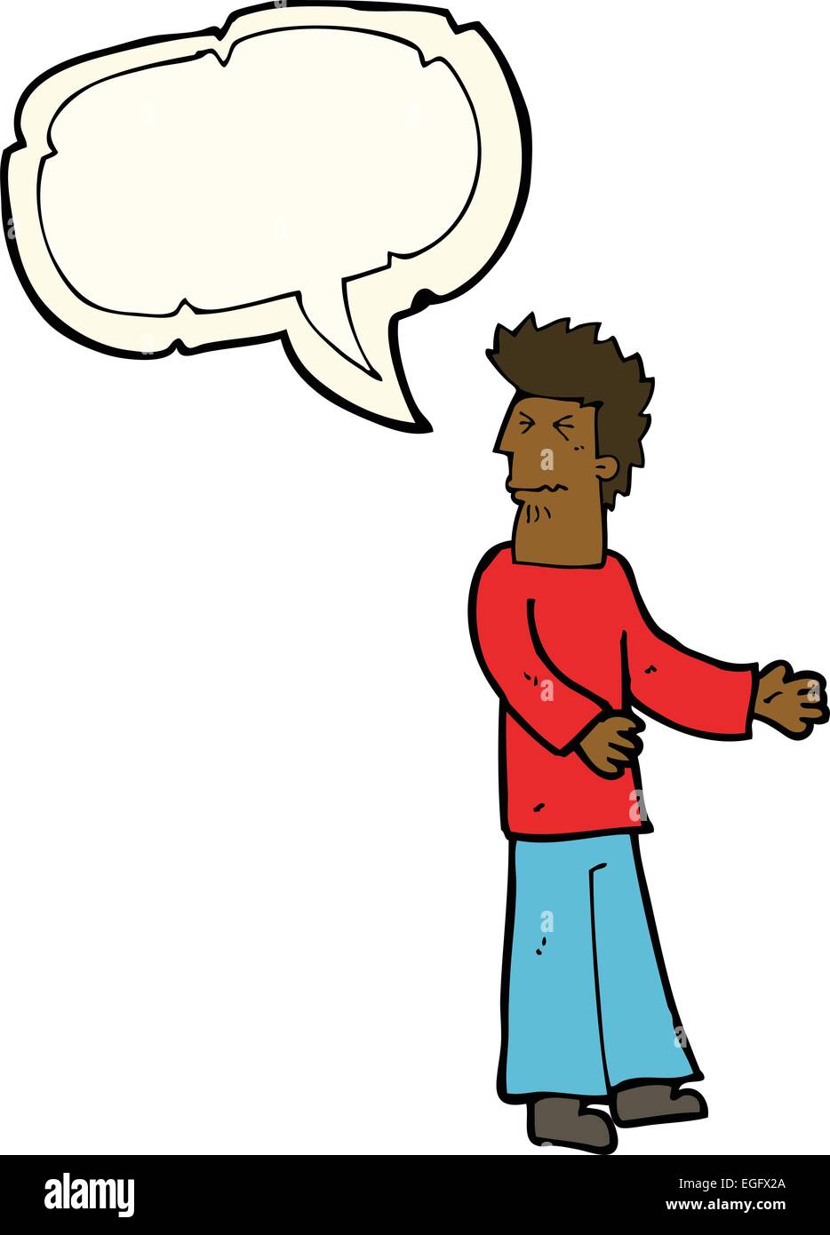 cartoon disgusted man with speech bubble Stock Vector Image & Art - Alamy