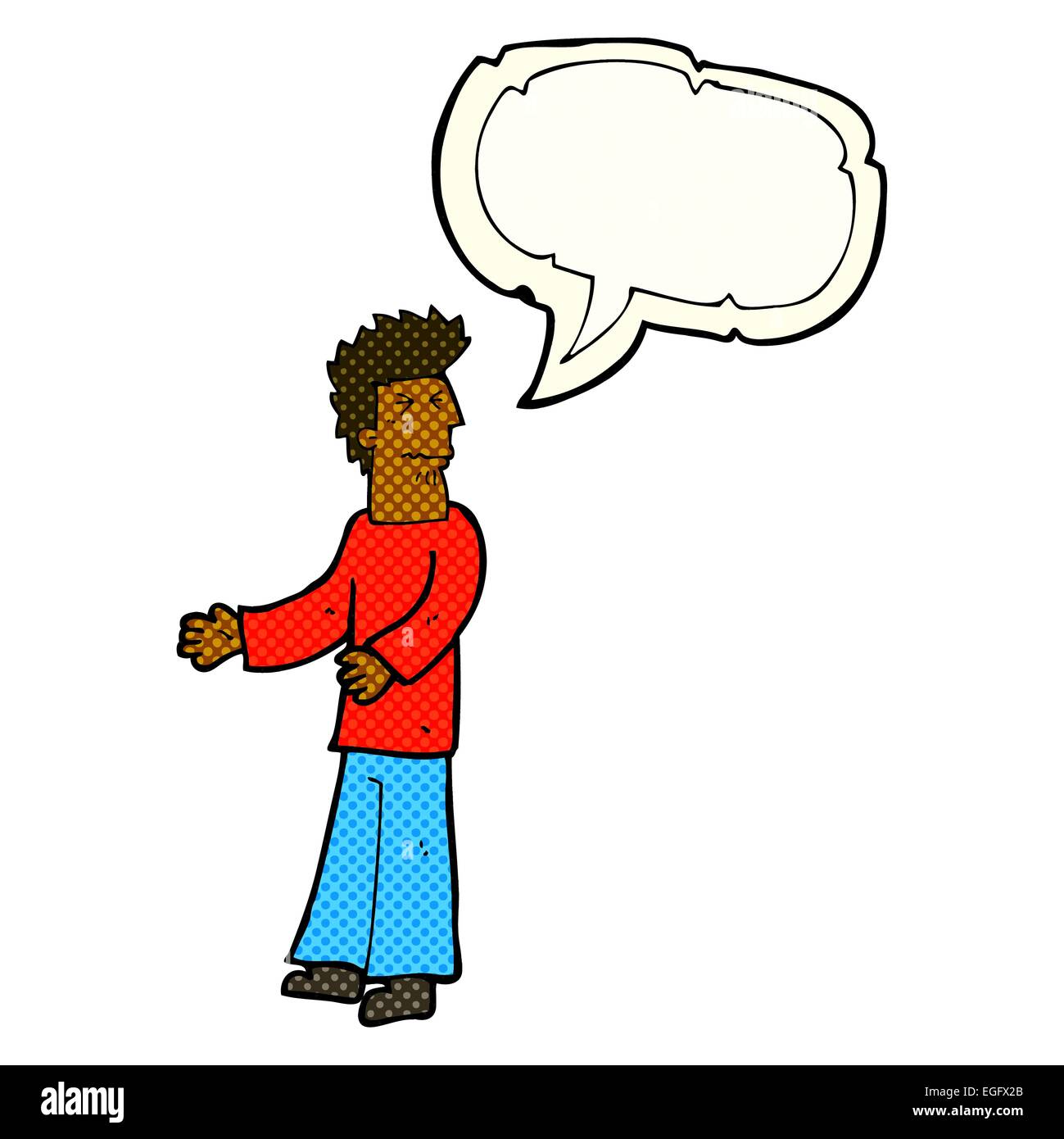 cartoon disgusted man with speech bubble Stock Vector Image & Art - Alamy