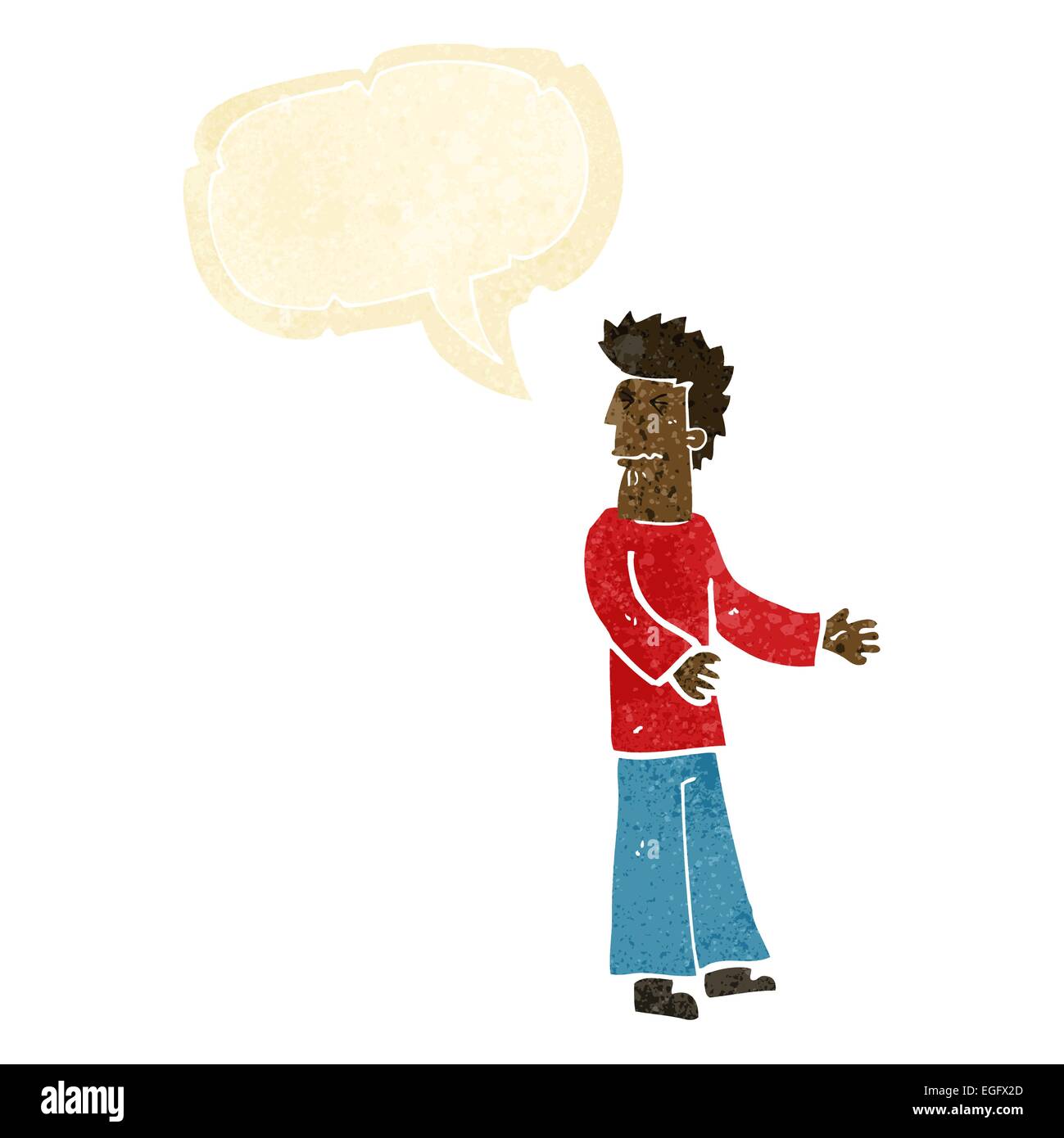 cartoon disgusted man with speech bubble Stock Vector Image & Art - Alamy