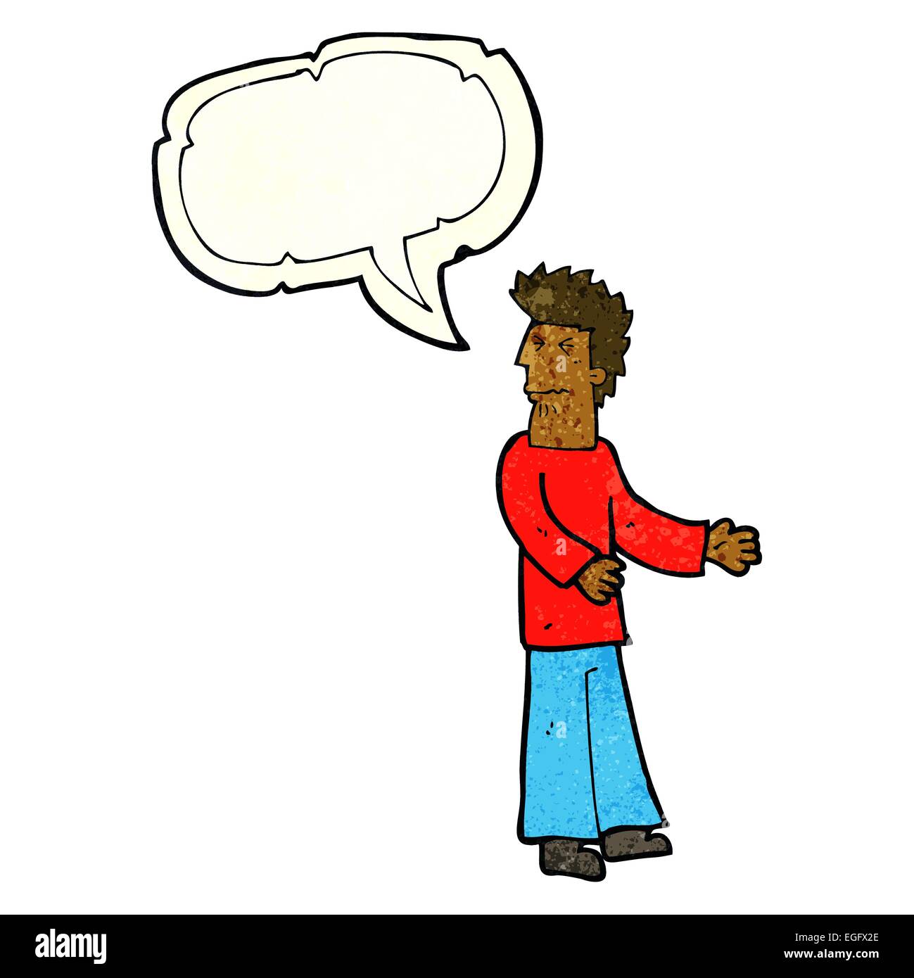 Disgusted man cartoon illustration Cut Out Stock Images & Pictures - Alamy