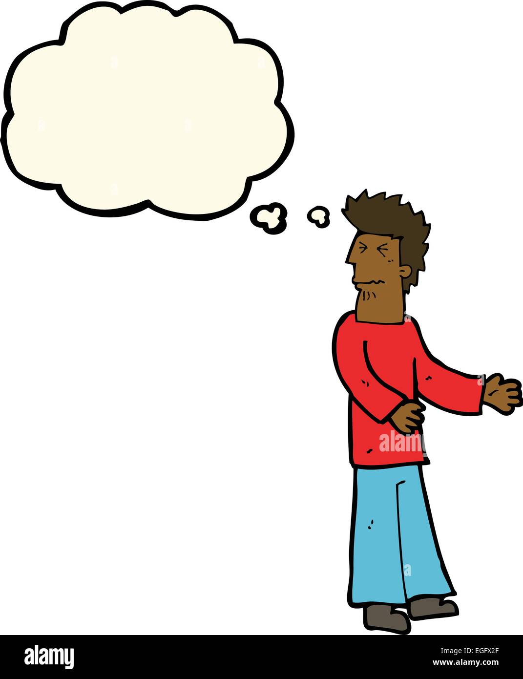 Disgusted man cartoon illustration Cut Out Stock Images & Pictures - Alamy