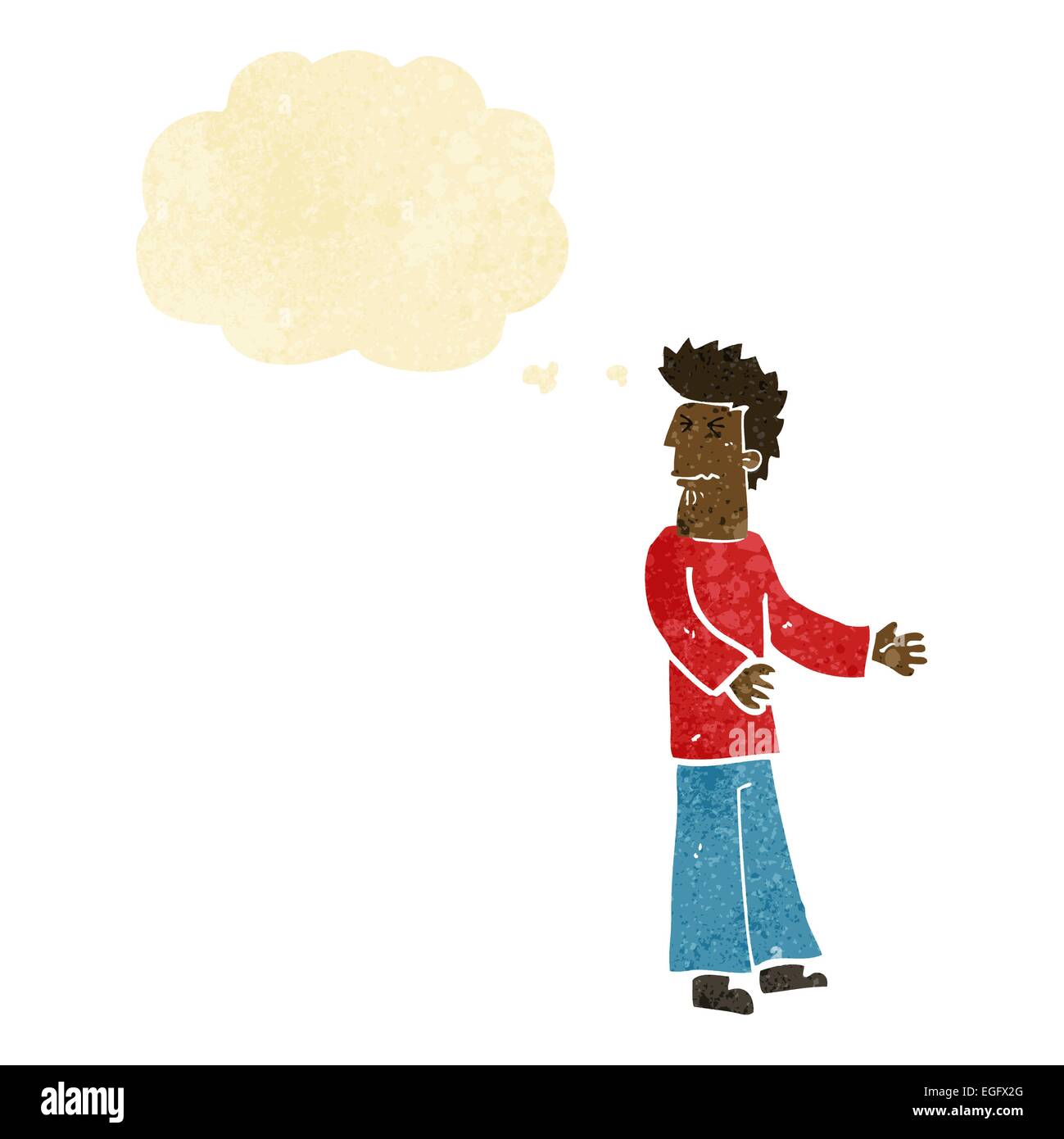 Disgusted man cartoon illustration Cut Out Stock Images & Pictures - Alamy