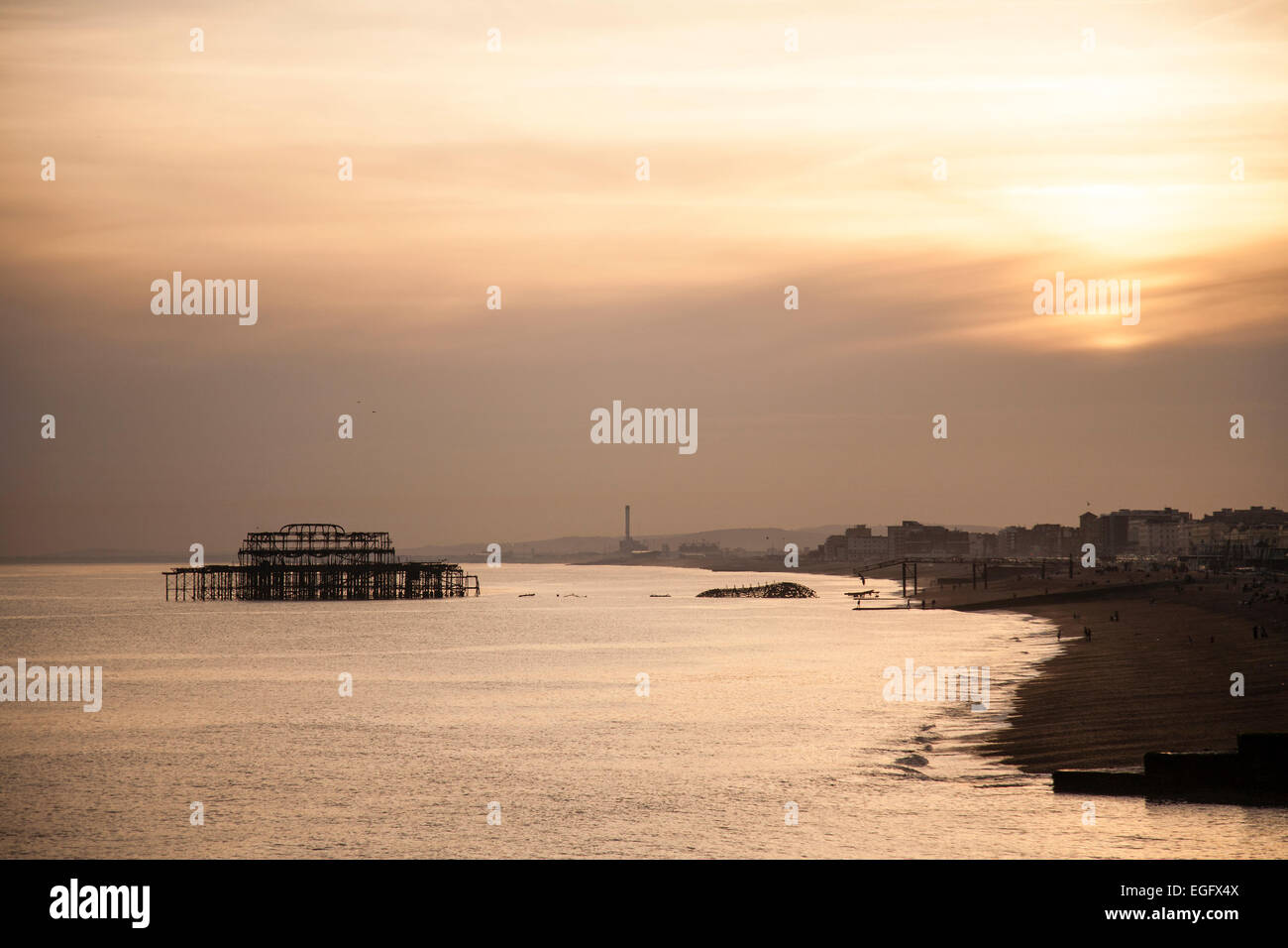 Brighton Pier Sunset Stock Photo - Alamy