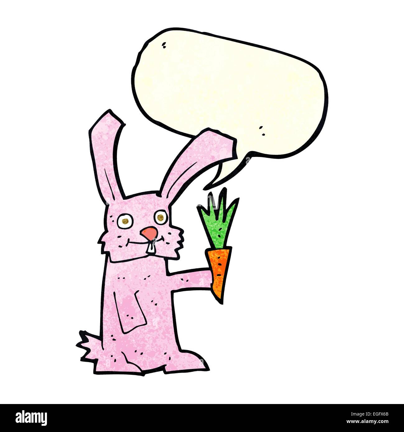 Cartoon rabbit carrot speech Stock Vector Images - Alamy
