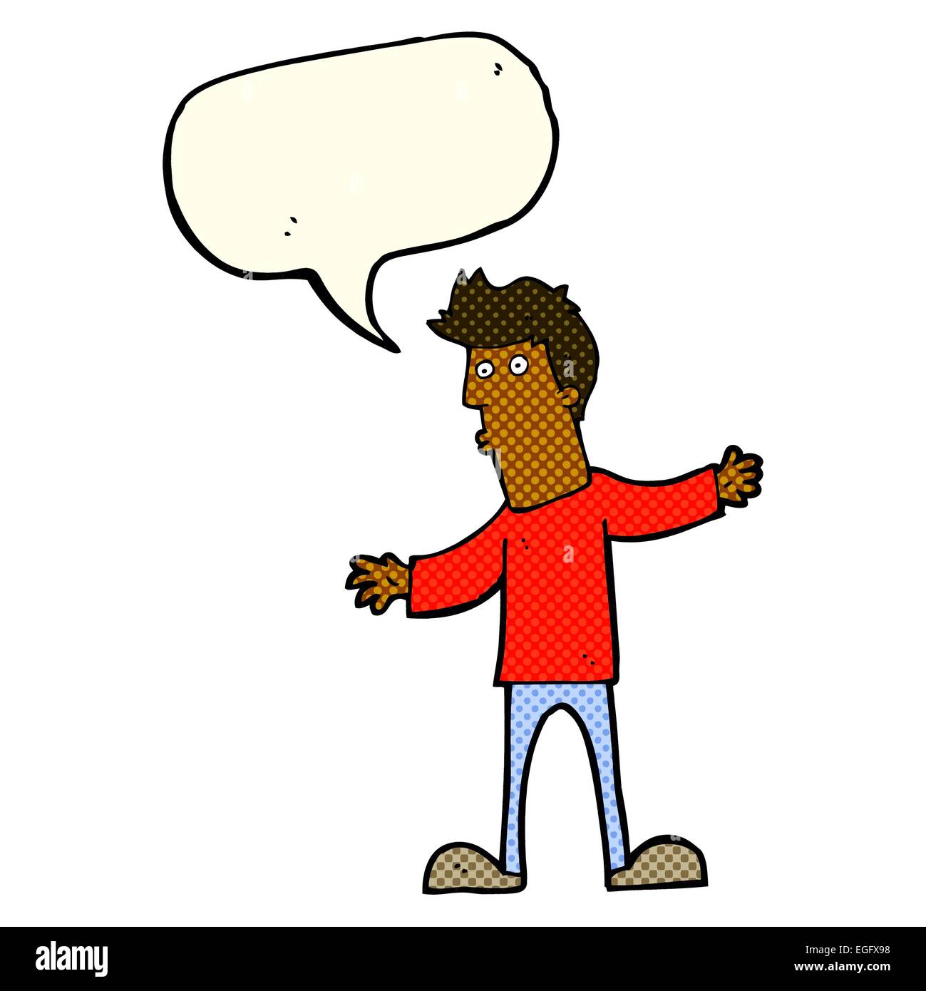 cartoon curious man with speech bubble Stock Vector Image & Art - Alamy