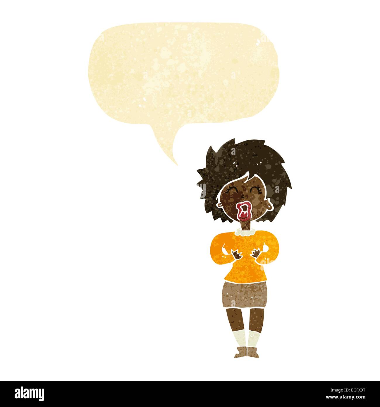 Cartoon woman screaming bubble hi-res stock photography and images - Alamy